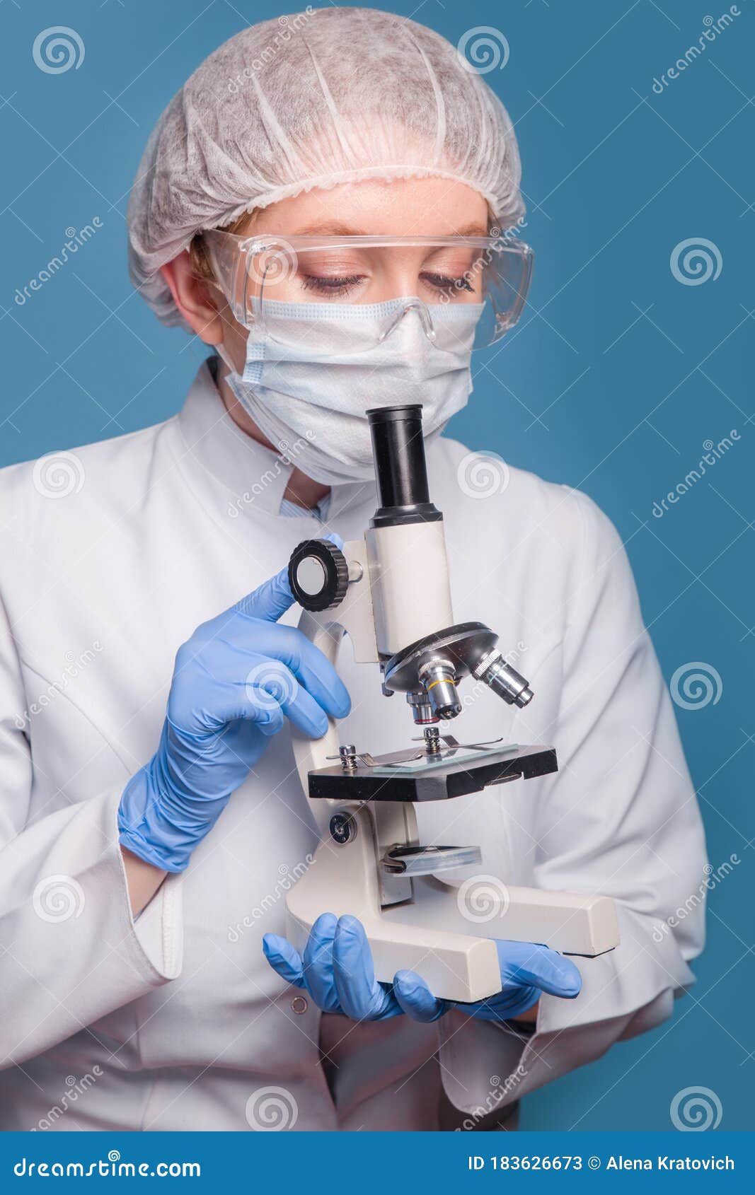Female Scientist Working in the CDC Laboratory Stock Image - Image of ...