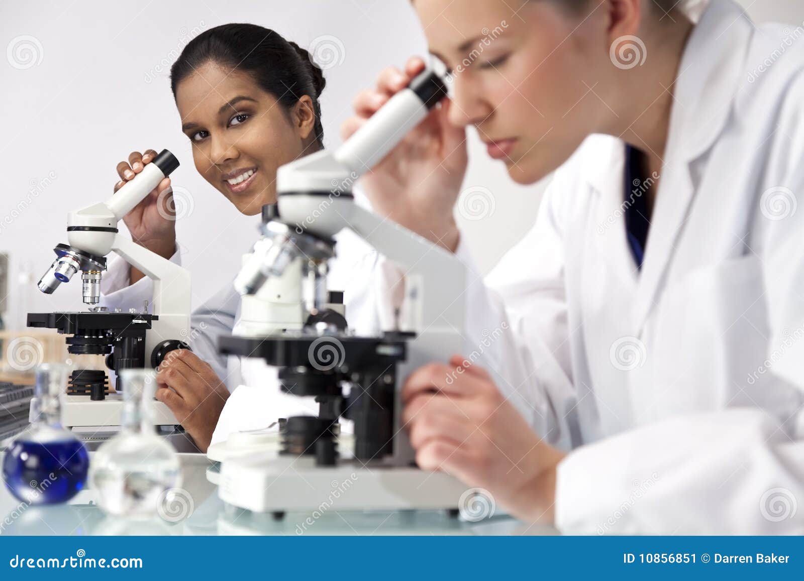 Female Scientists or Doctors in a Laborator Stock Image - Image of ...