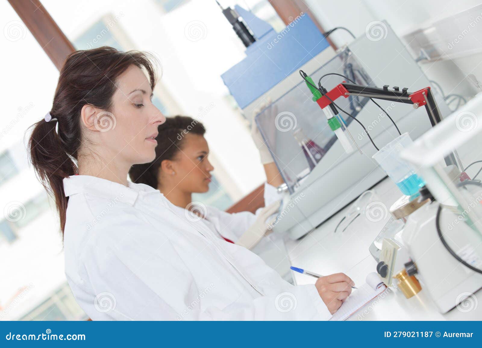 Female scientists in lab stock image. Image of teamwork - 279021187
