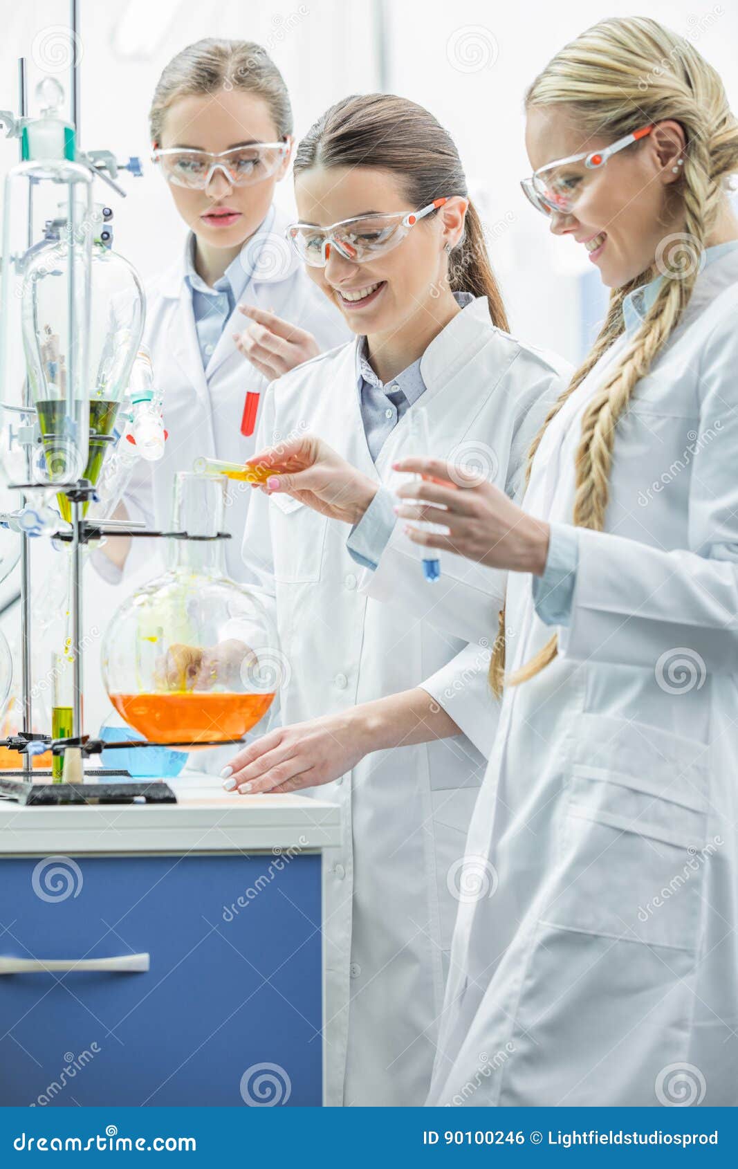 Female scientists in lab stock photo. Image of women - 90100246