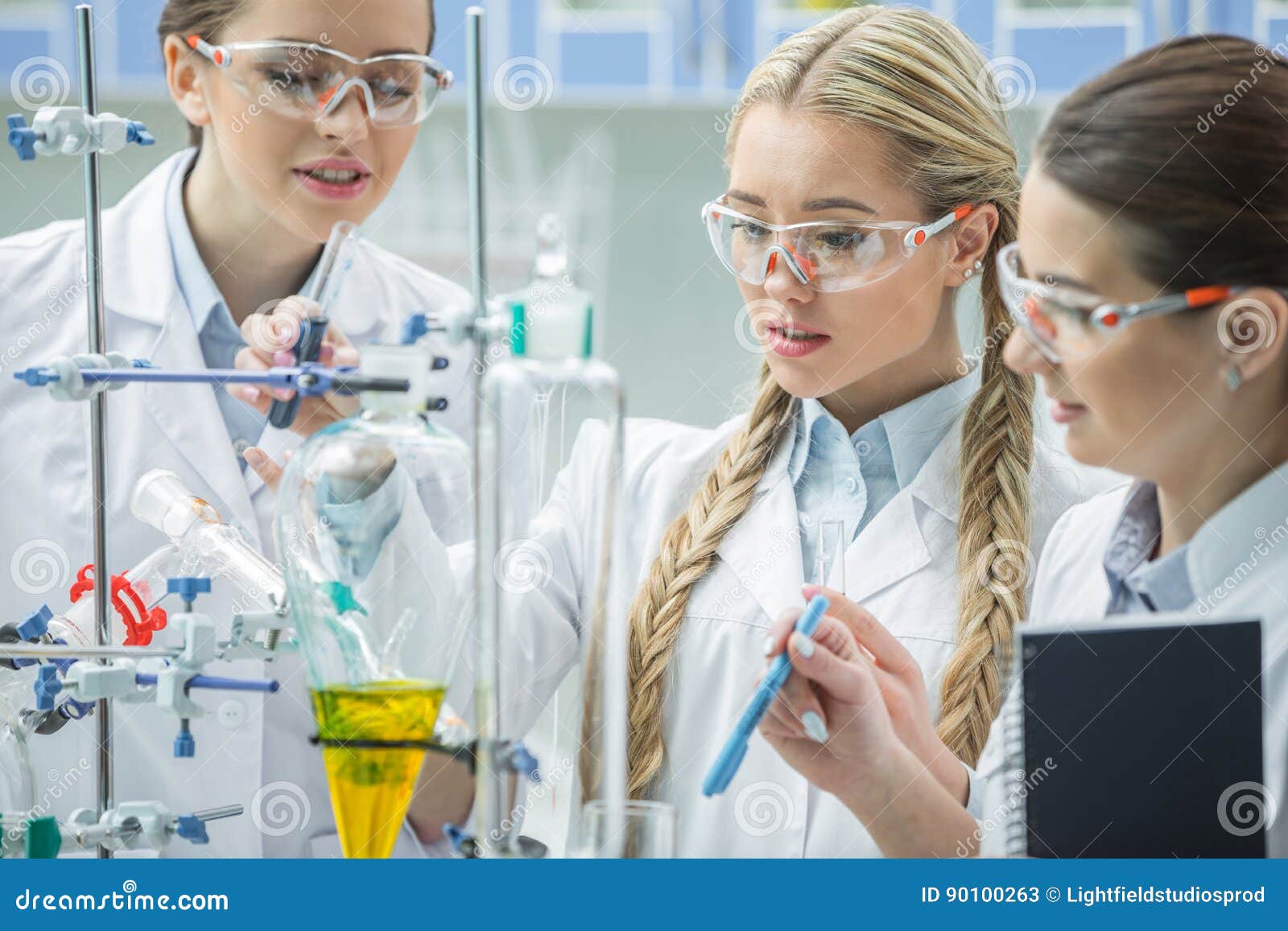 Female scientists in lab stock image. Image of colleagues - 90100263
