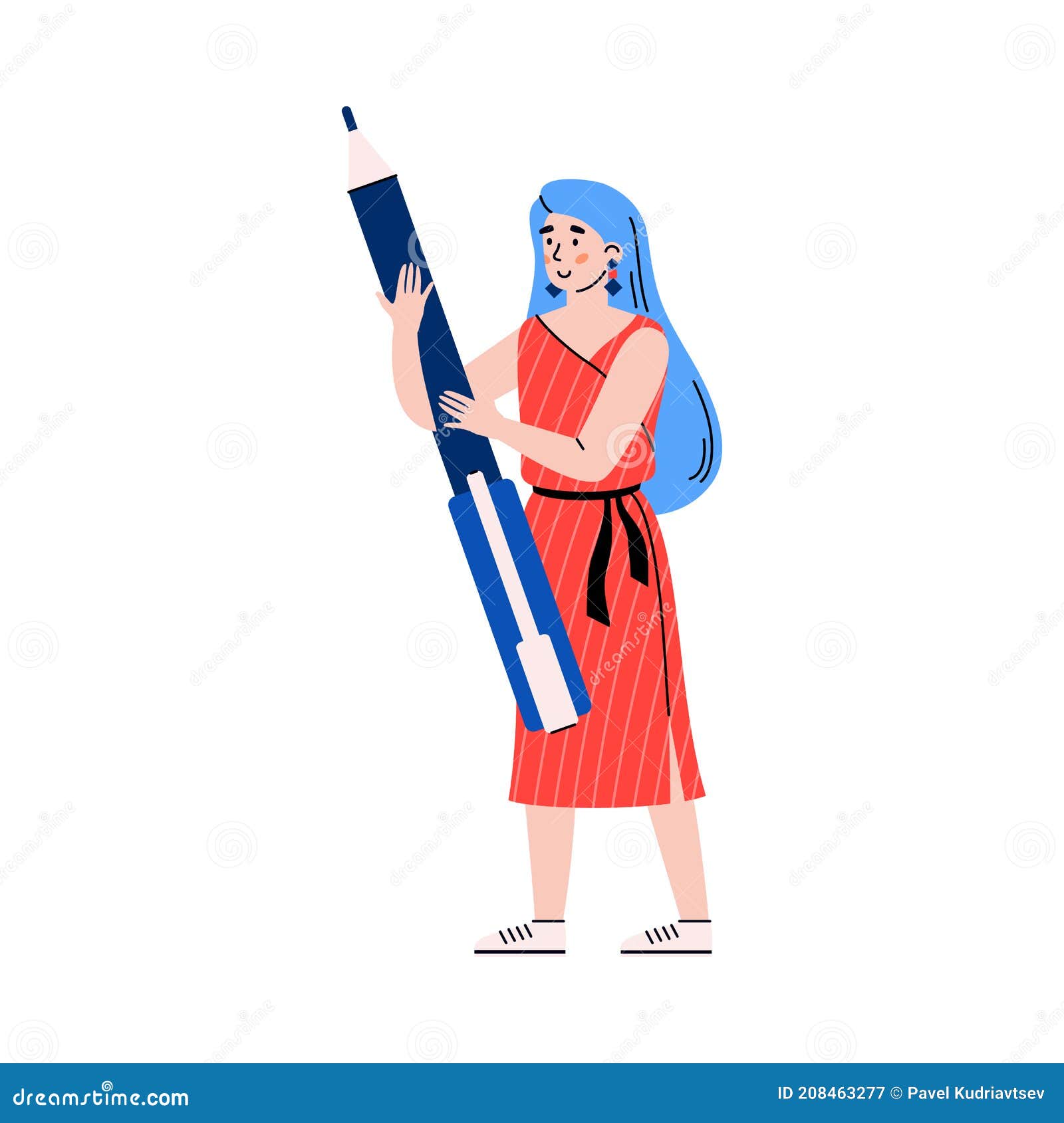 Female Scrum Team Character Using Agile Development a Vector ...