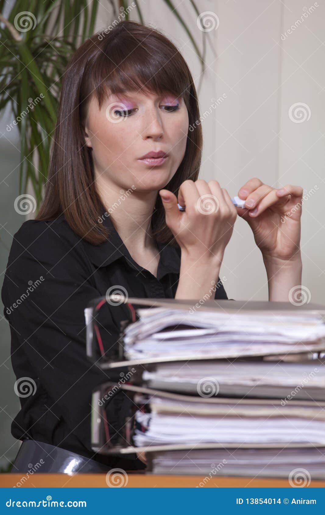 Female Secretary Filing Fingernails Stock Photo - Image of nails ...