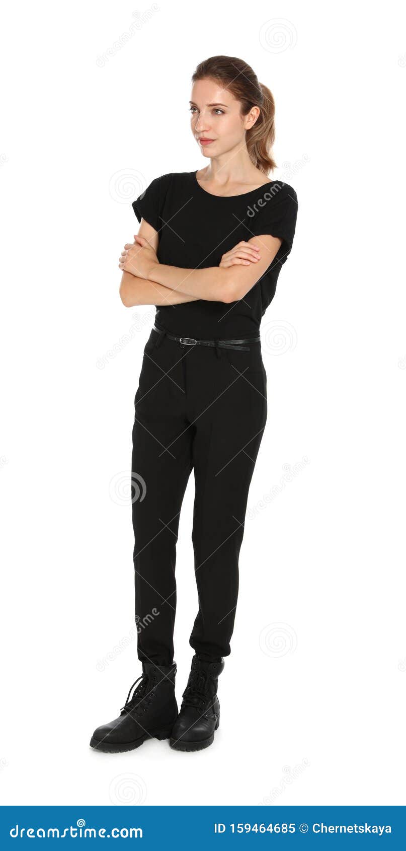 Female Security Guard in Uniform Stock Image - Image of security ...