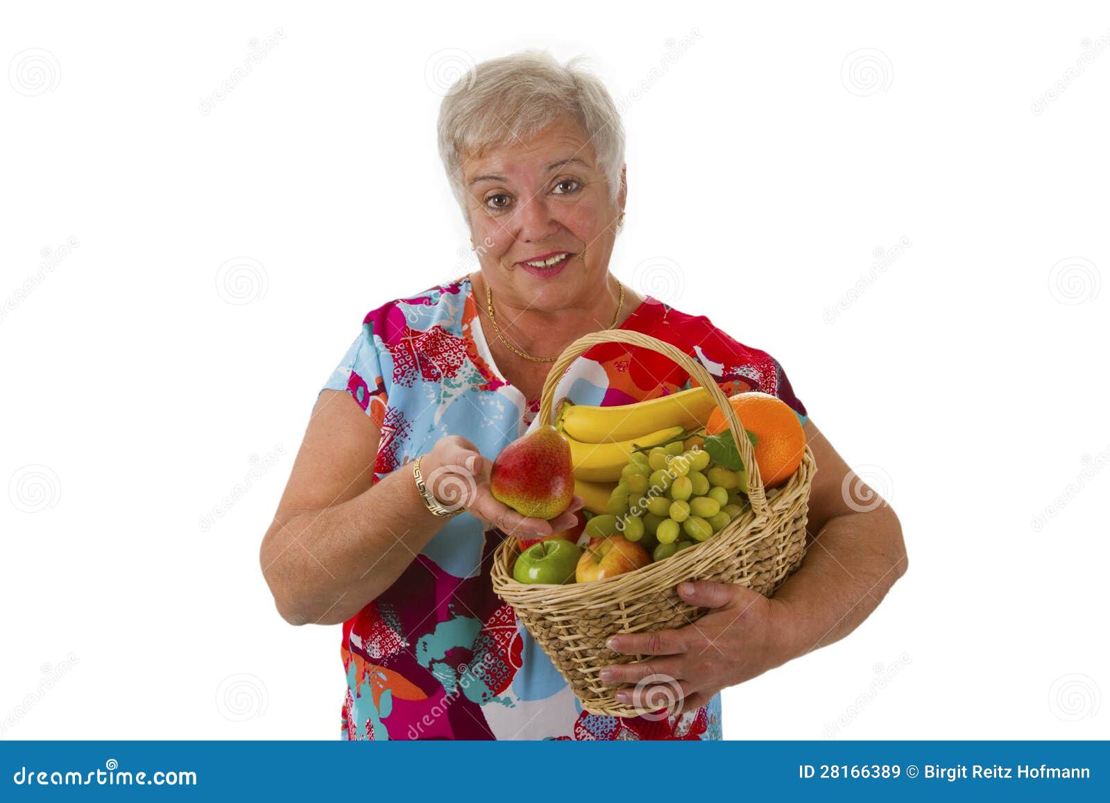 Female Senior With Fresh Fruits Stock Image - Image of caucasian ...