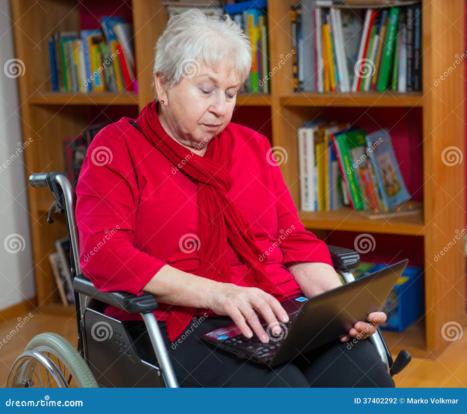 Female senior with laptop stock photo. Image of notebook - 37402292