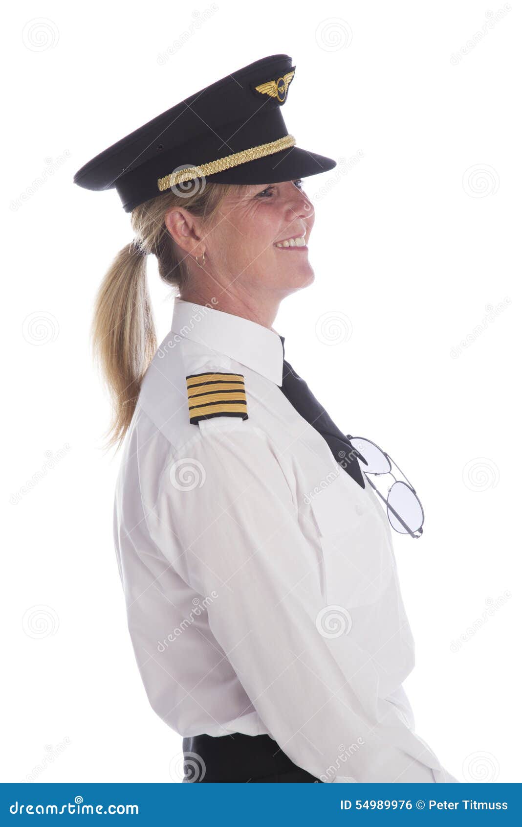 Female Senior Pilot in Uniform Stock Photo - Image of business, captain ...