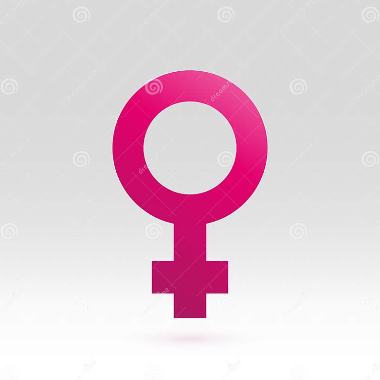 Female Sex Sign In Pink Color Venus Mirror Icon Stock Vector Illustration Of Element Print