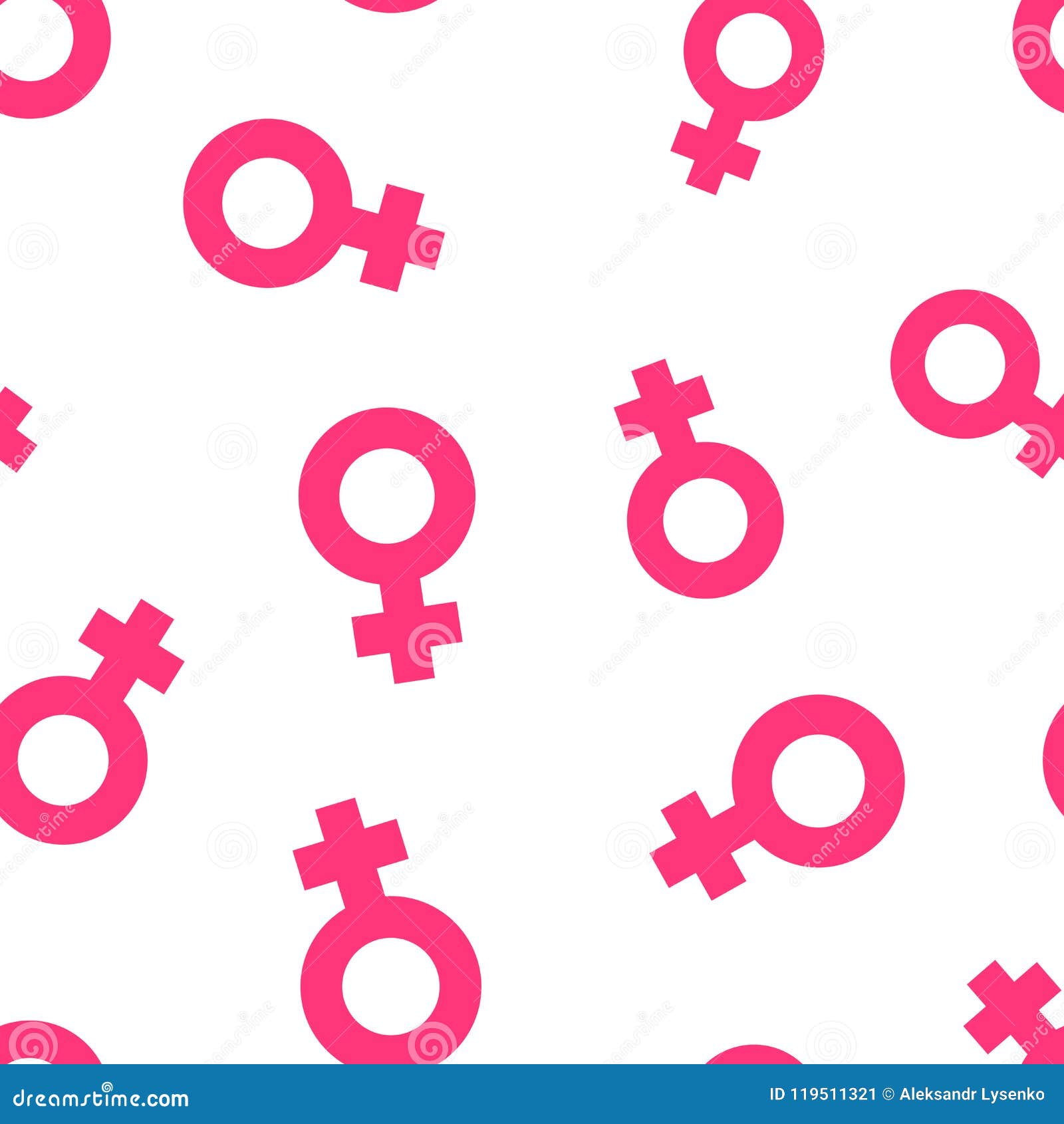 Female Sex Symbol Icon Seamless Pattern Background Business Con Stock Vector Illustration Of
