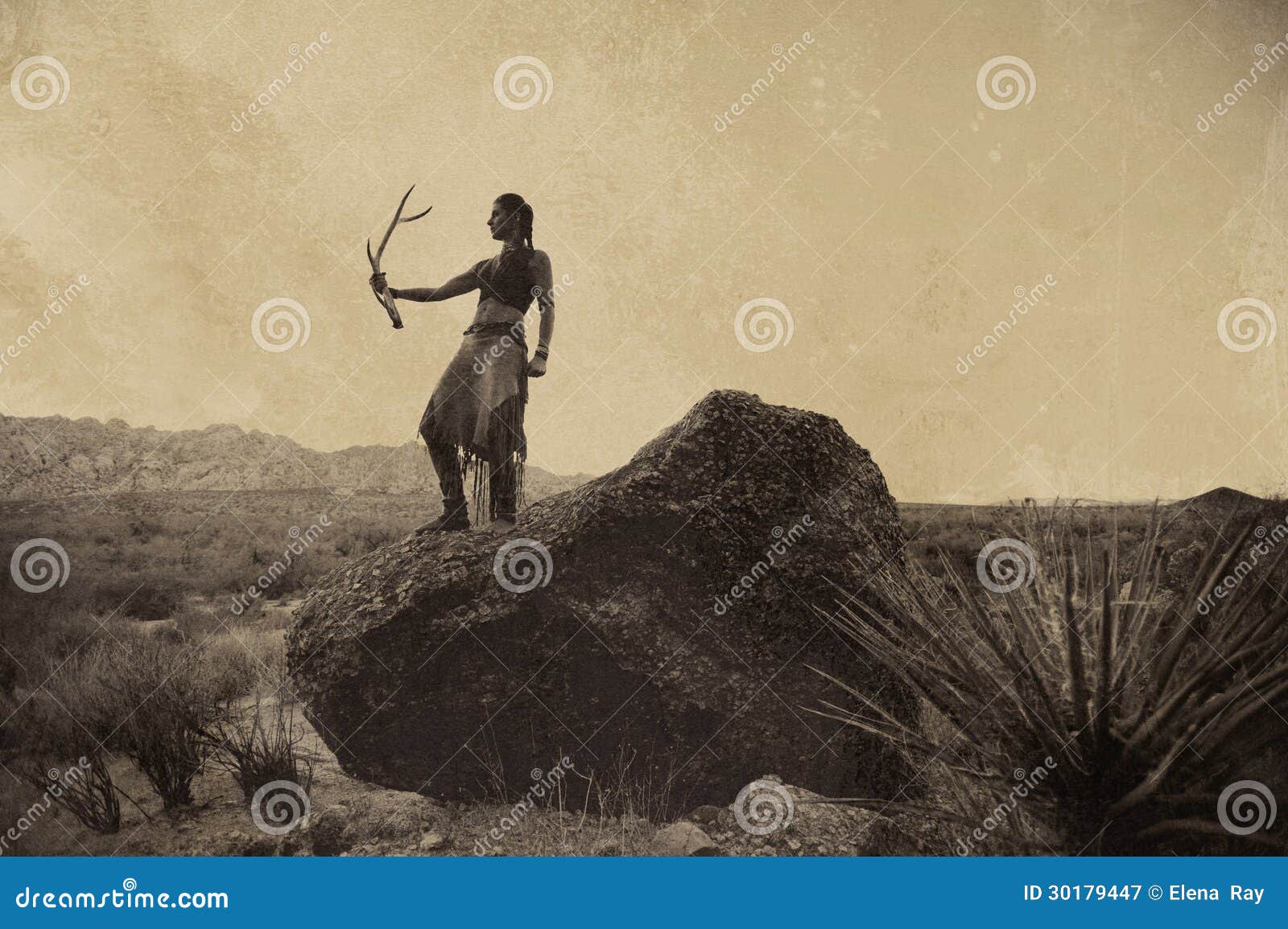 Wild Woman Shamanic Powers Vision Quest Stock Image - Image of journey ...