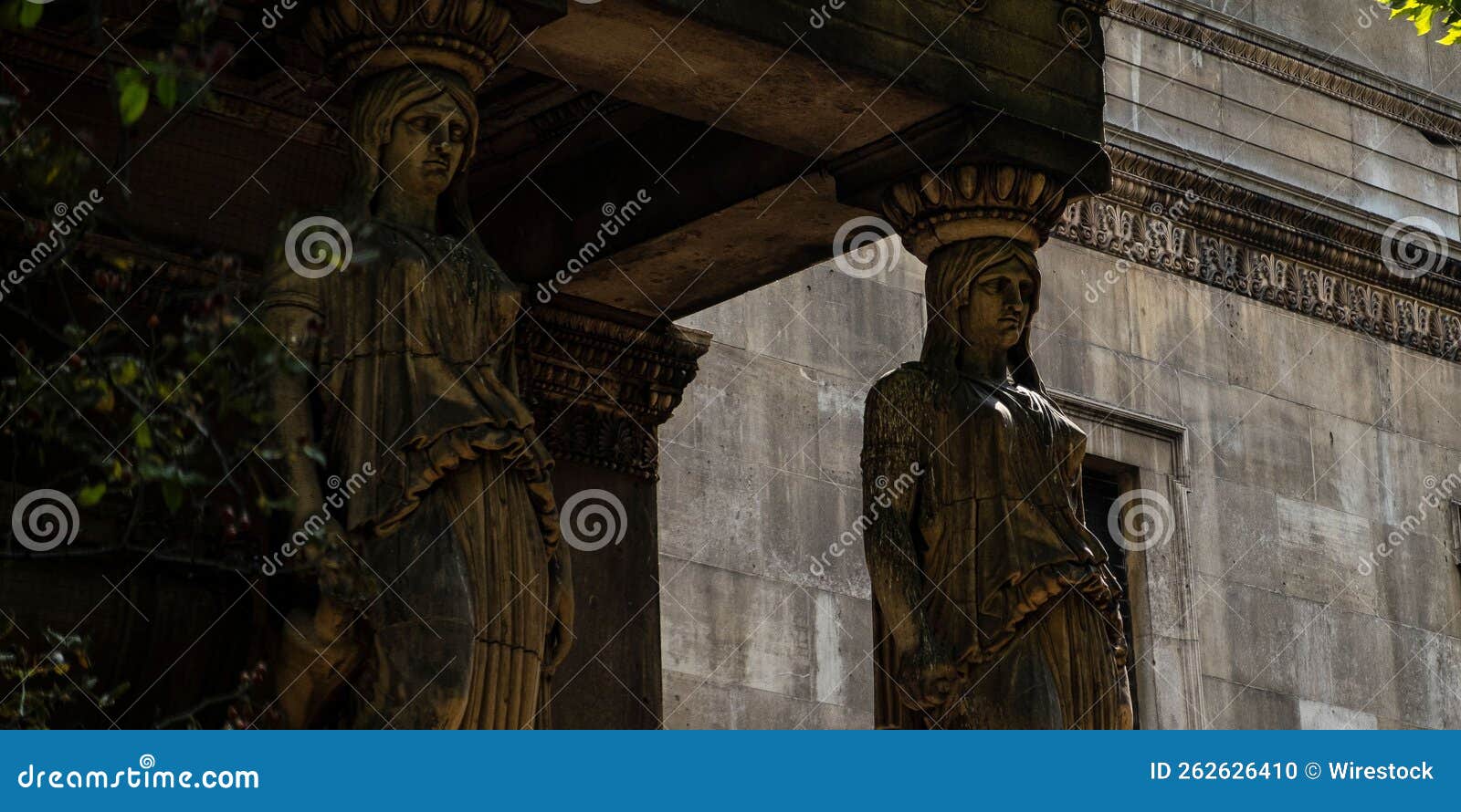 Female-shaped Columns of an Ancient Temple Stock Photo - Image of ...