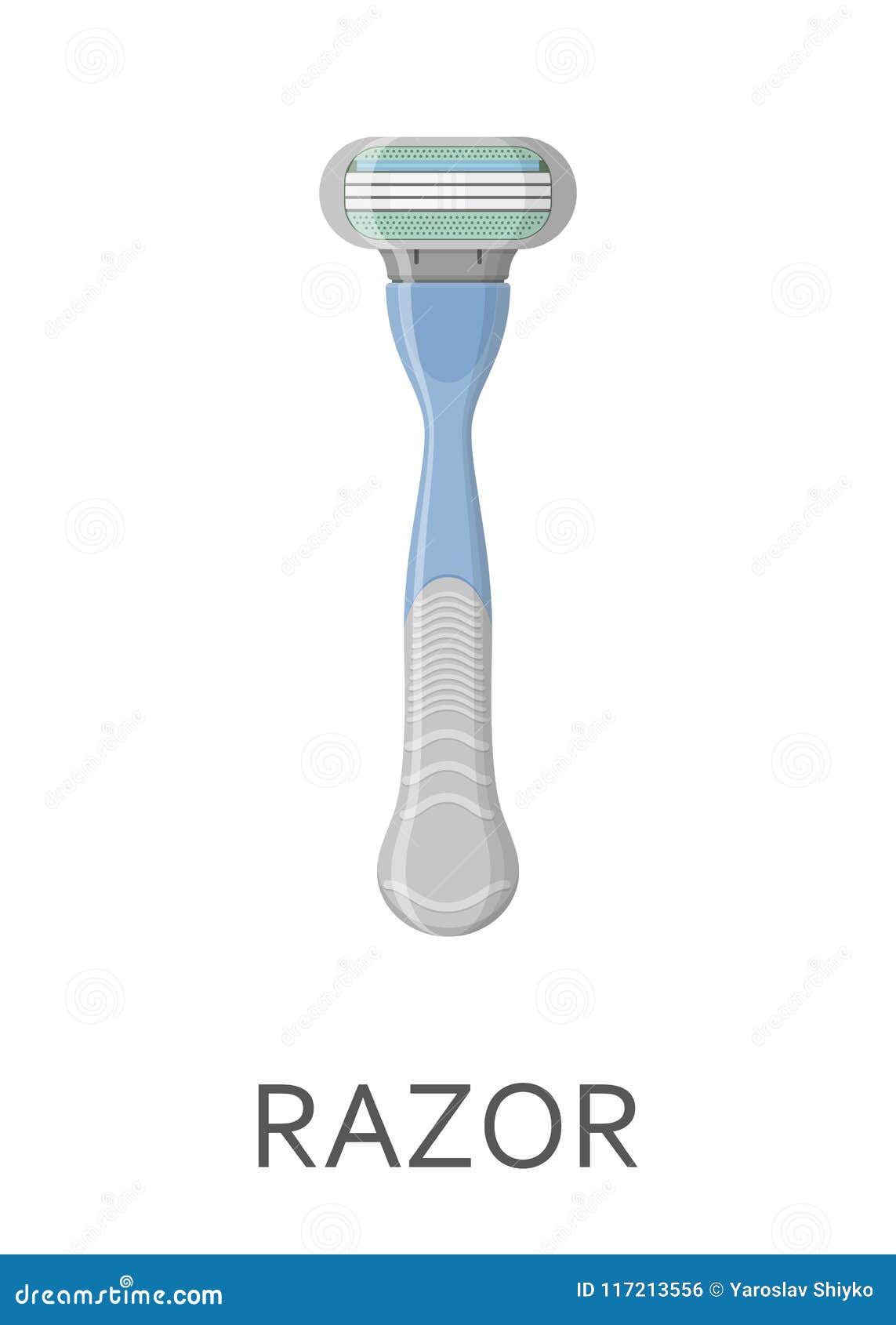 Female Shaving Razor Set Isolated On White Background. Woman Hygiene ...