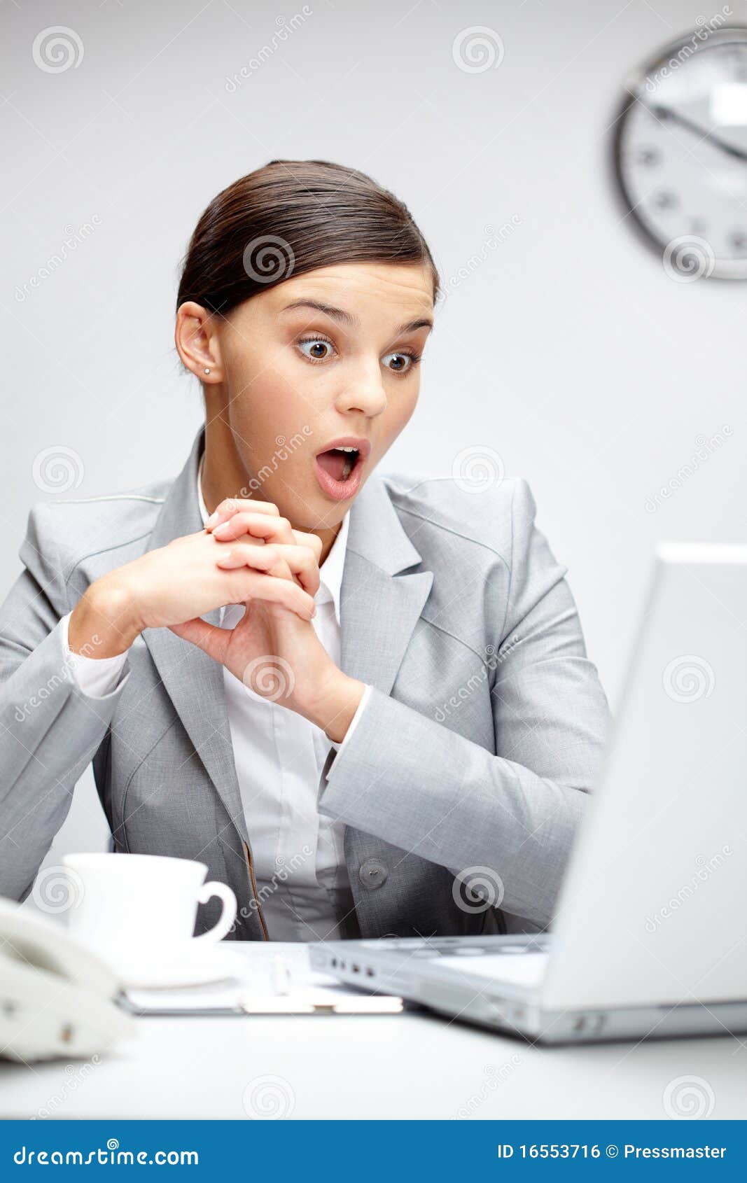 Female in shock stock photo. Image of female, business - 16553716