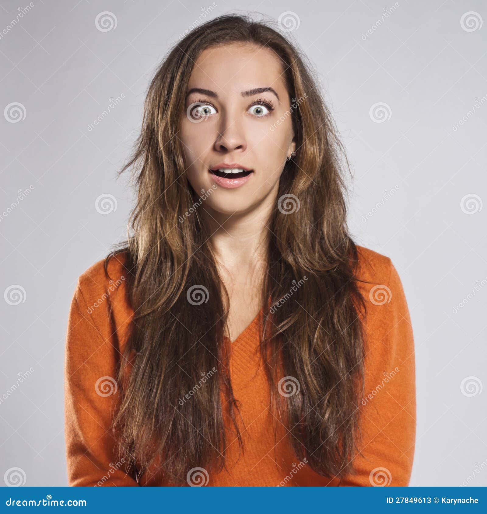Female in Shock at the Studio Stock Image - Image of caucasian, beauty ...
