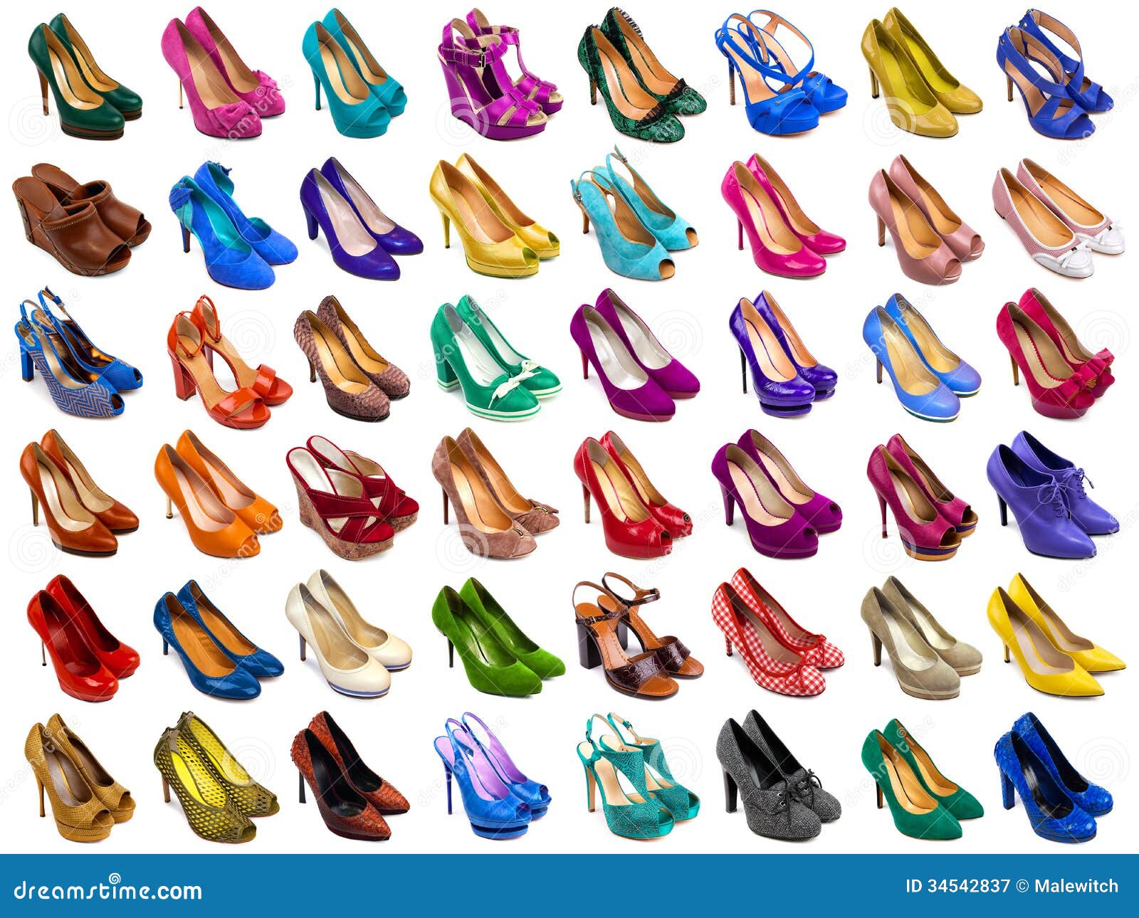 Female shoes collection stock image. Image of multicolored - 34542837