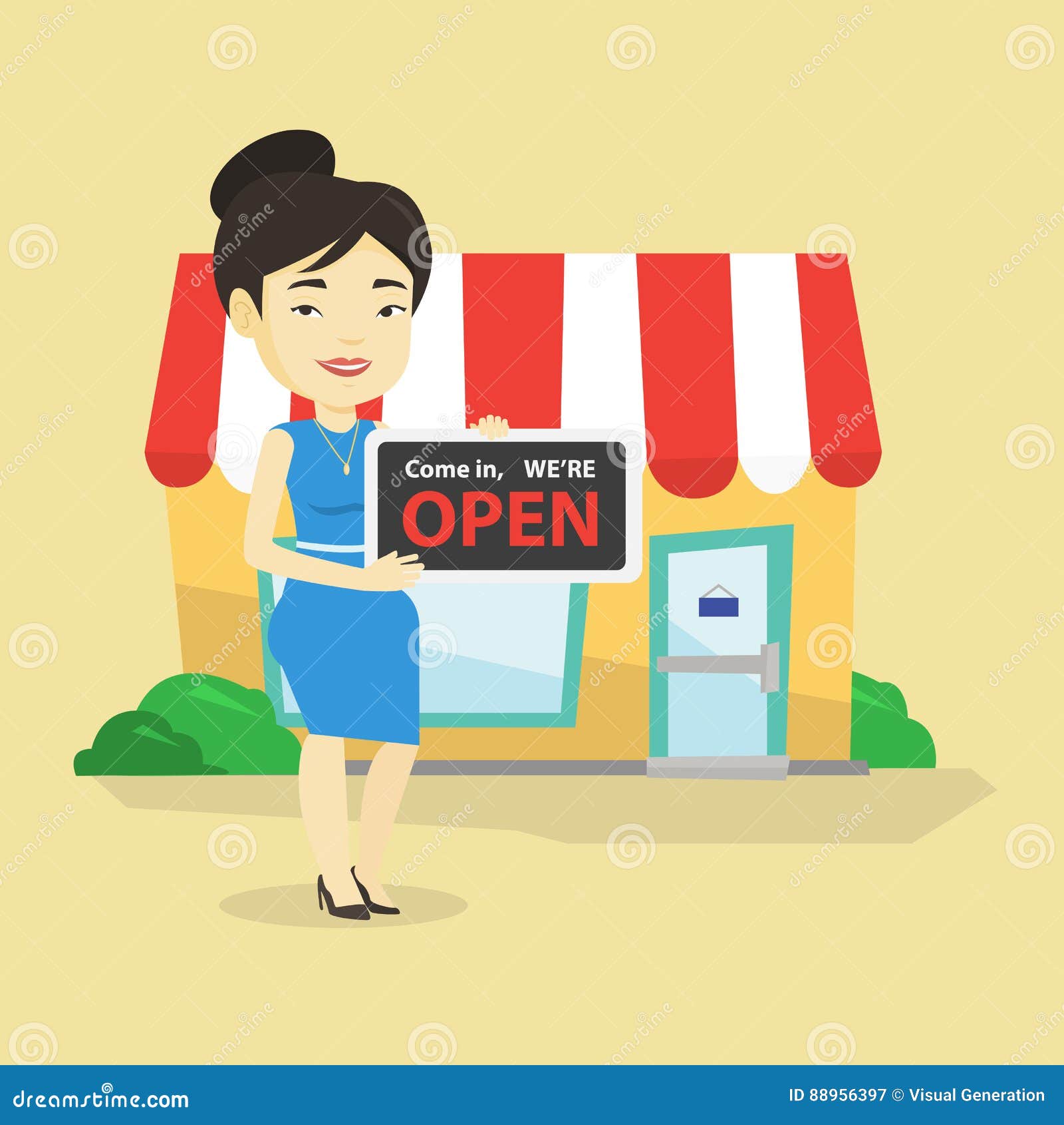 Small Business Owner: Woman Holding An Open Sign Royalty-Free Stock ... Small Business Owner: Woman Holding An Open Sign Royalty-Free Stock ...