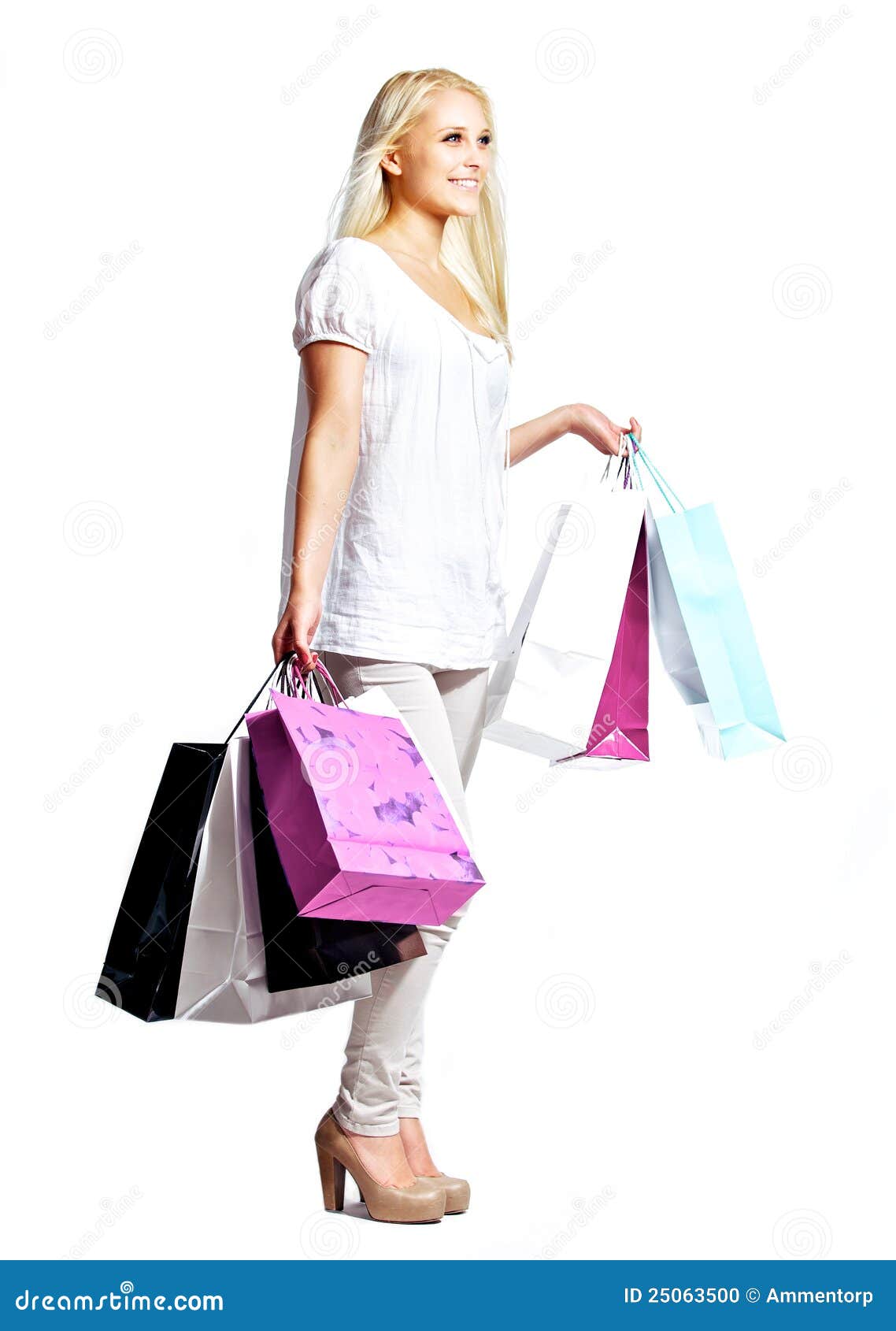 Female Shopping stock photo. Image of sale, carrying - 25063500