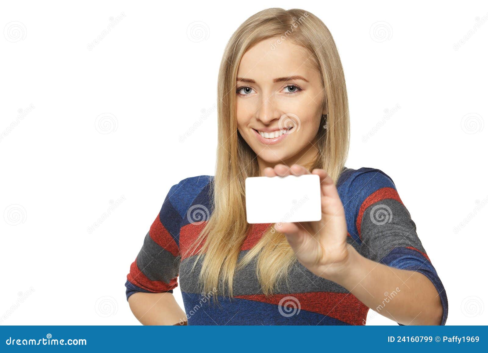 Female showing credit card stock image. Image of happy - 24160799
