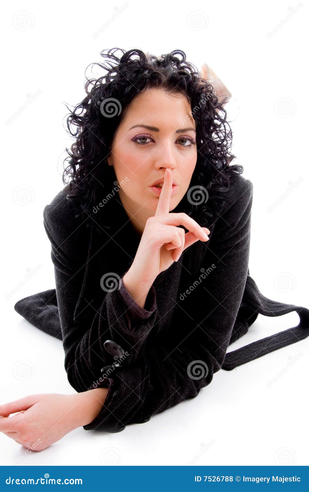Female Showing Keep Shushing Sign Stock Photo - Image of beautiful ...