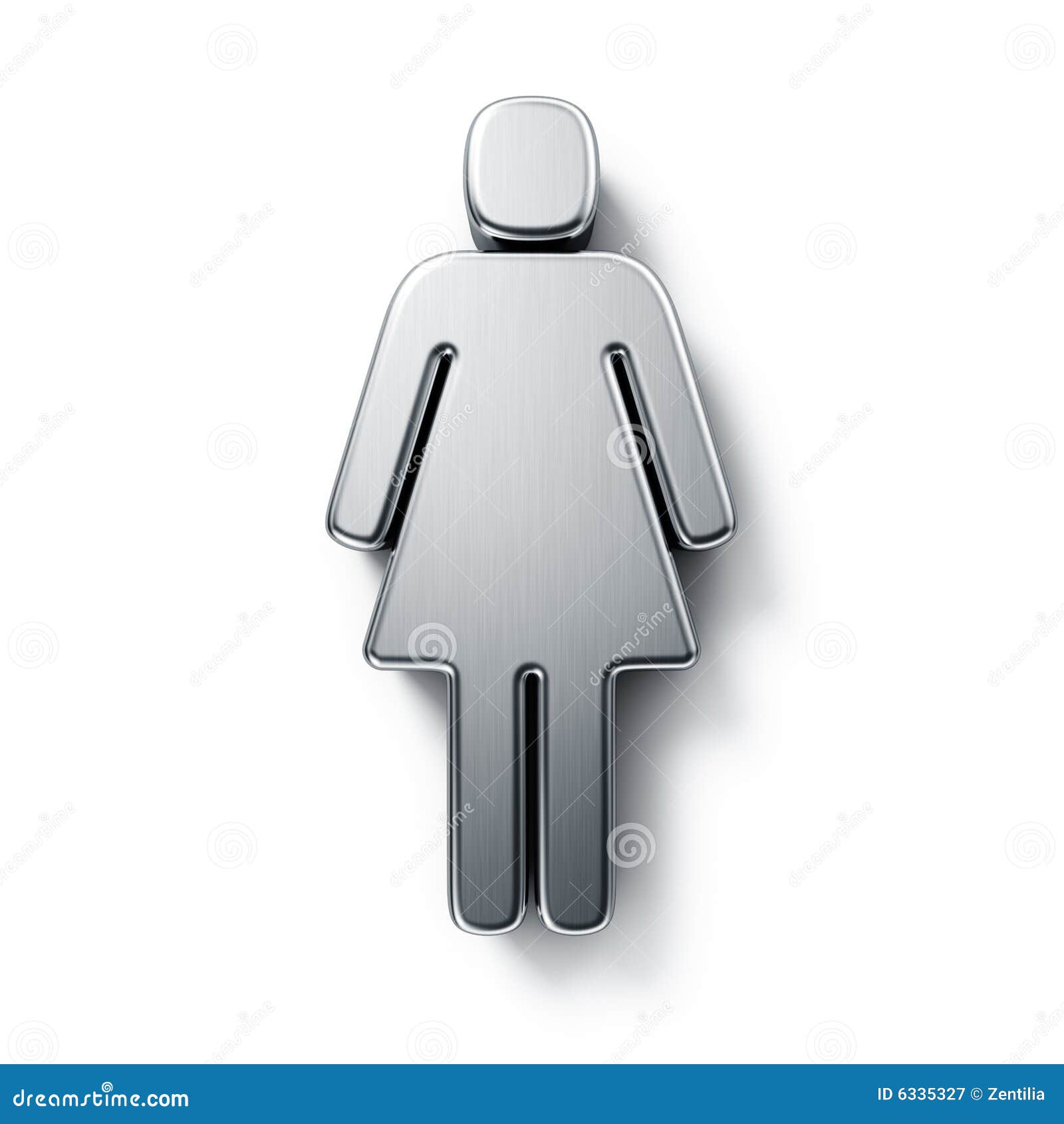 Female sign stock illustration. Illustration of metallic - 6335327