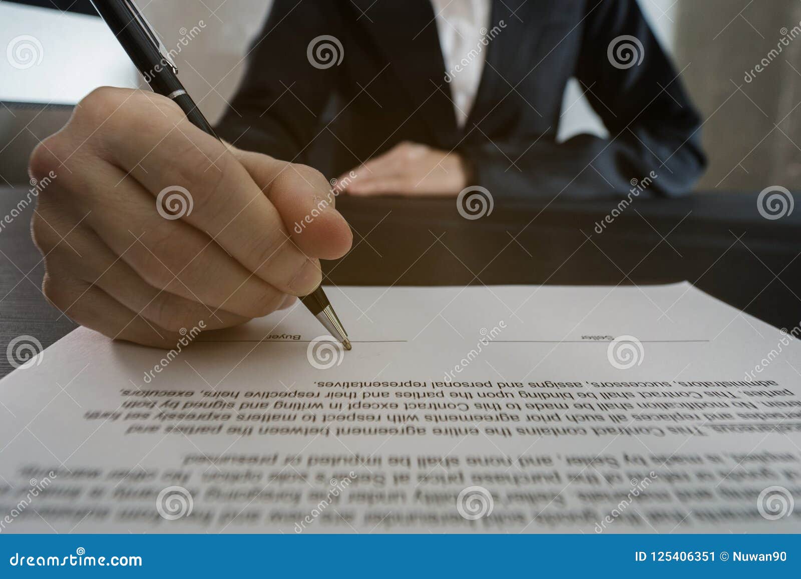 Female Signing Contract, Business Successful Stock Image - Image of ...