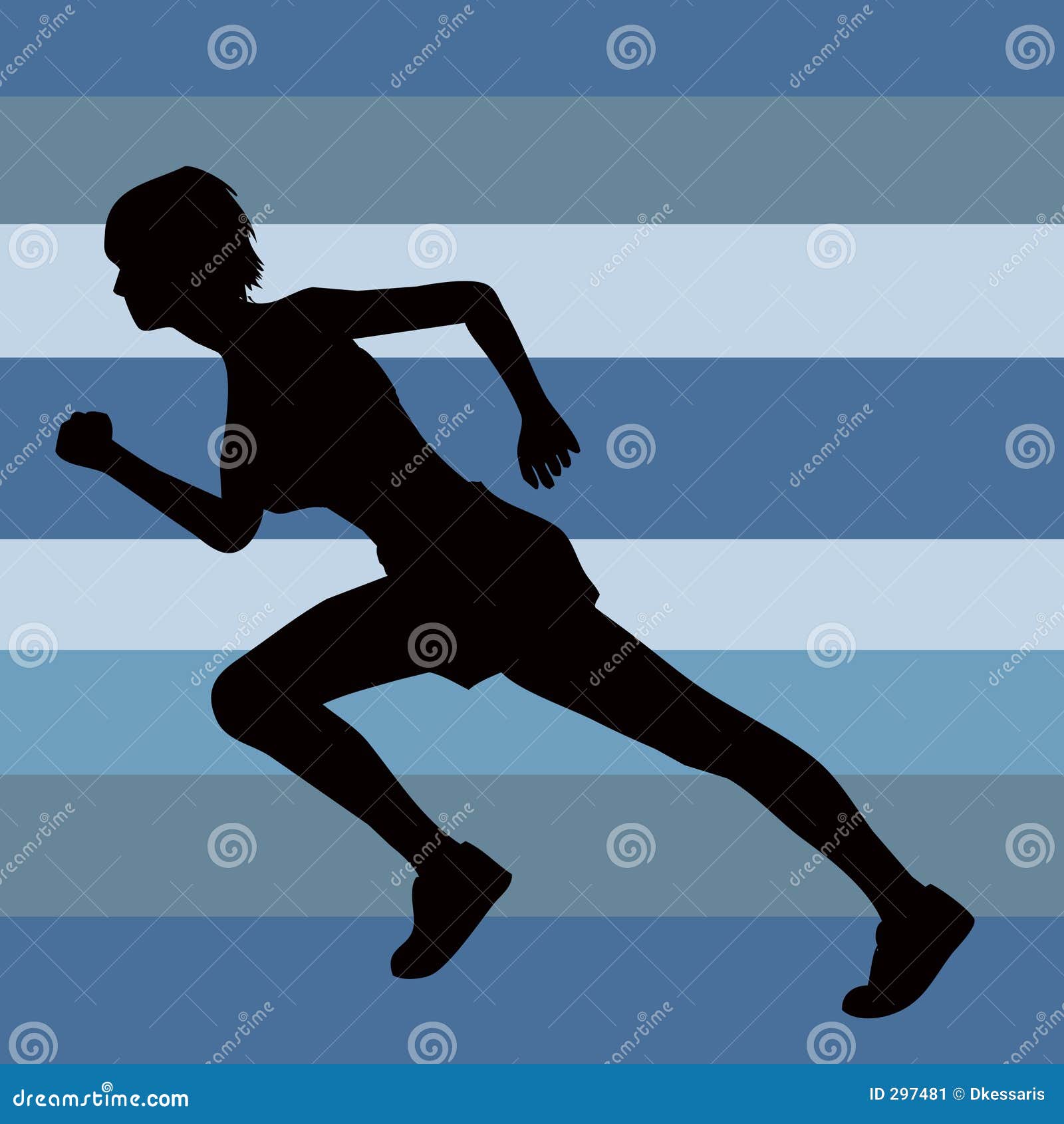 Girl Sprinter Clipart