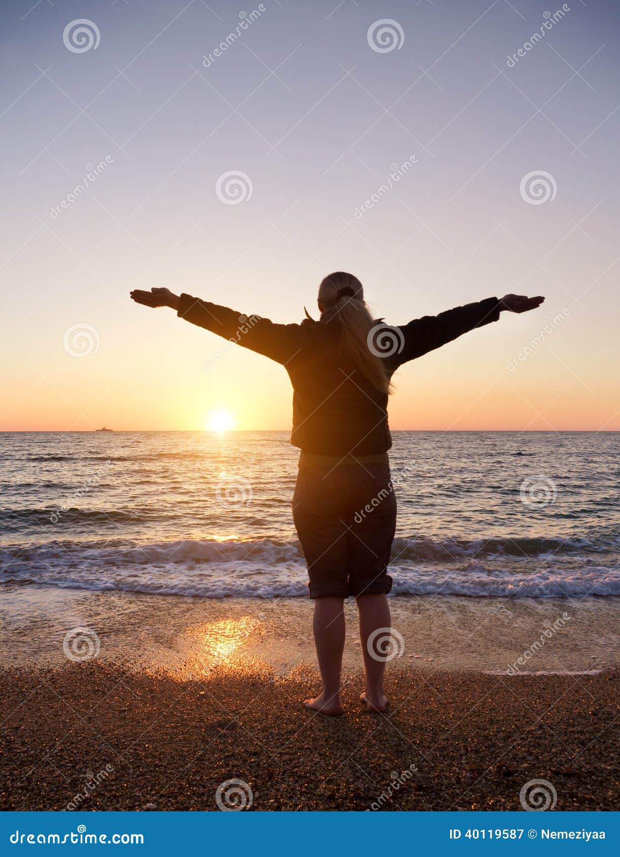 Female Silhouette Stock Image Image Of Vacation Holiday 40119587