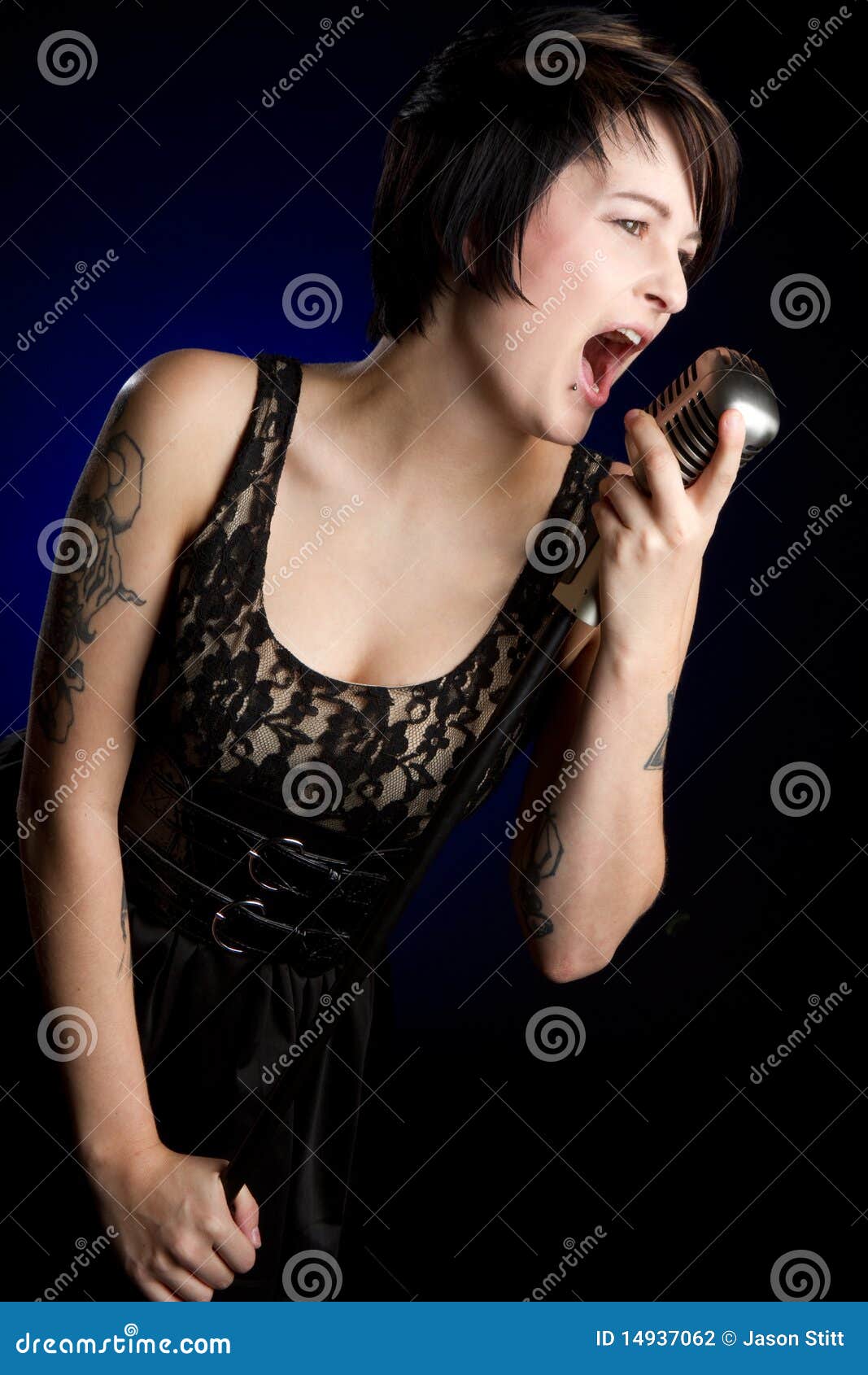 Female Singer stock photo. Image of person, female, rockstar - 14937062