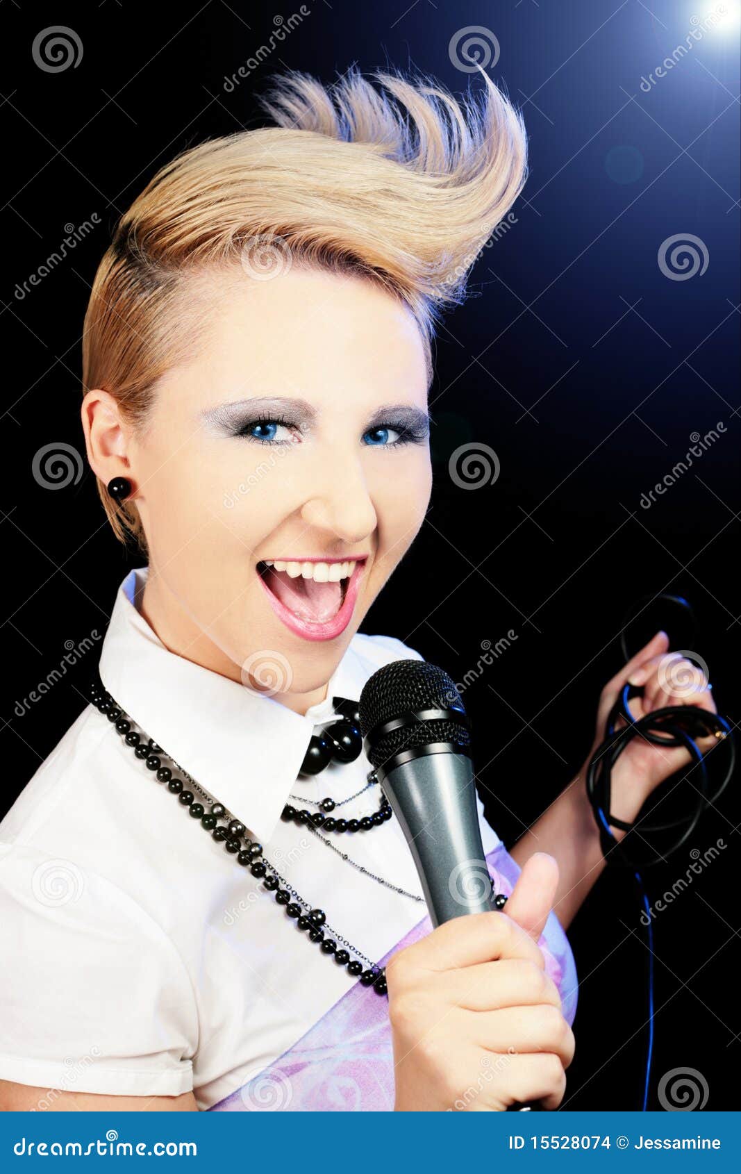 Female singer stock photo. Image of music, caucasian - 15528074