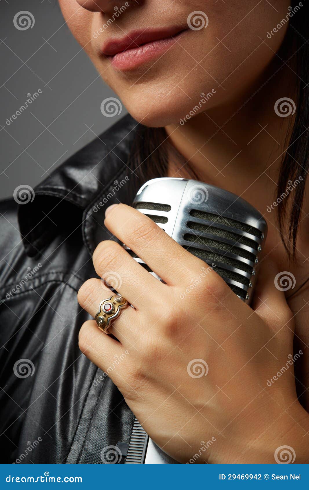 Female Singer stock photo. Image of girl, female, holding - 29469942