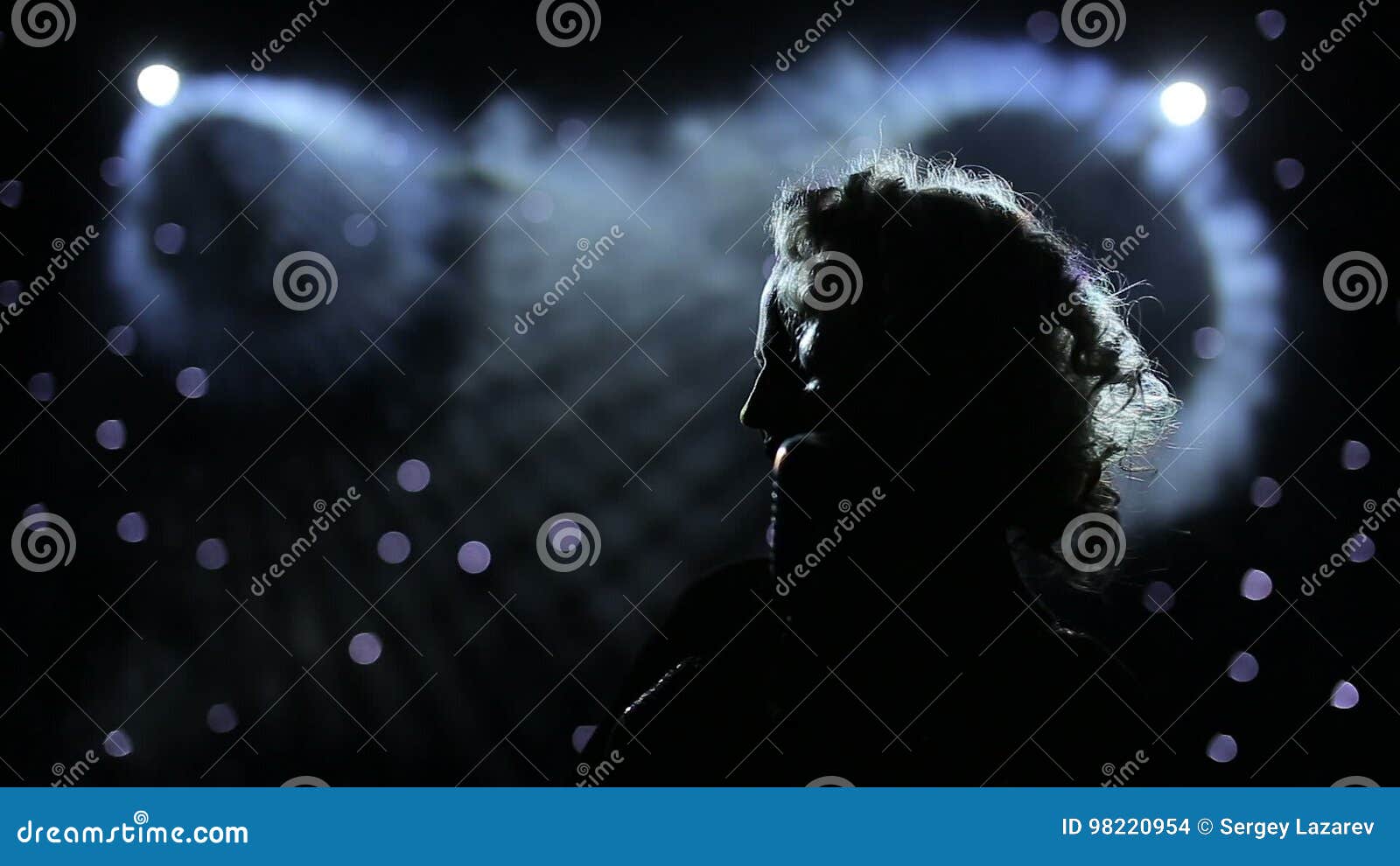 Female Singer Backlit on Smoky Stage Stock Footage - Video of culture ...