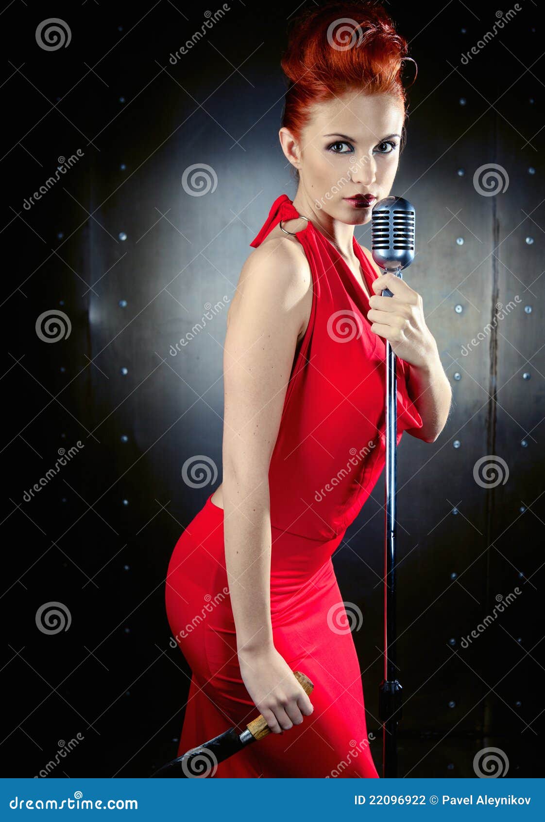 Female singer red dress stock photo. Image of long, adult - 22096922