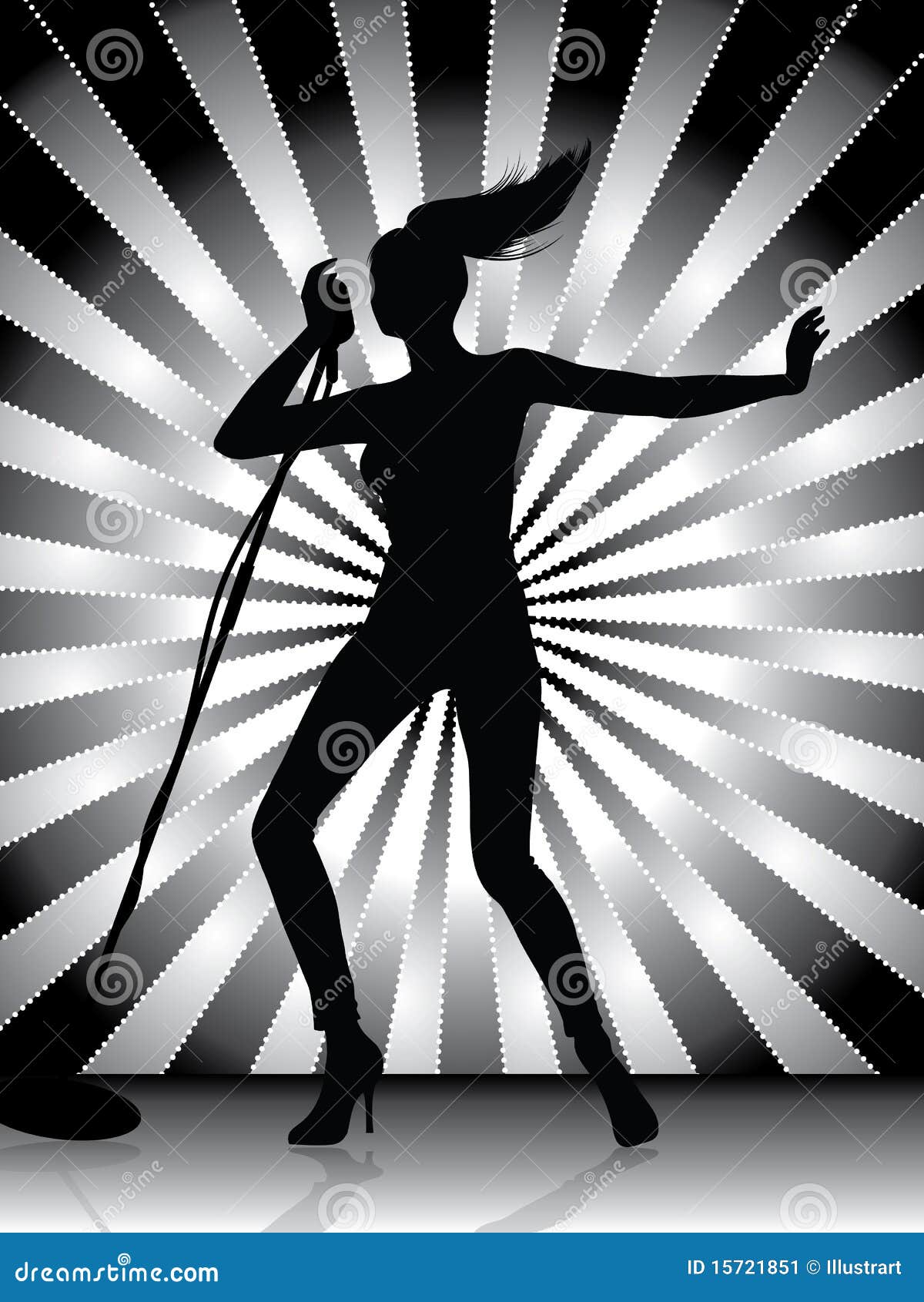 Singer Silhouette Vector Illustration | CartoonDealer.com #31392872