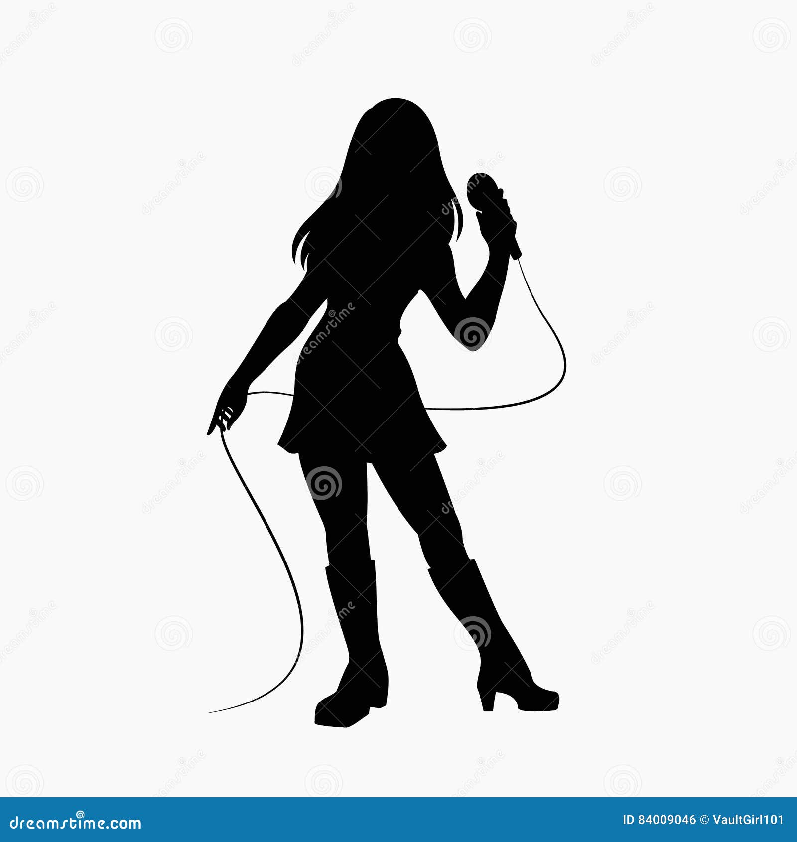 Singer In White Suit Dancing Vector Illustration Sketch Doodle H ...