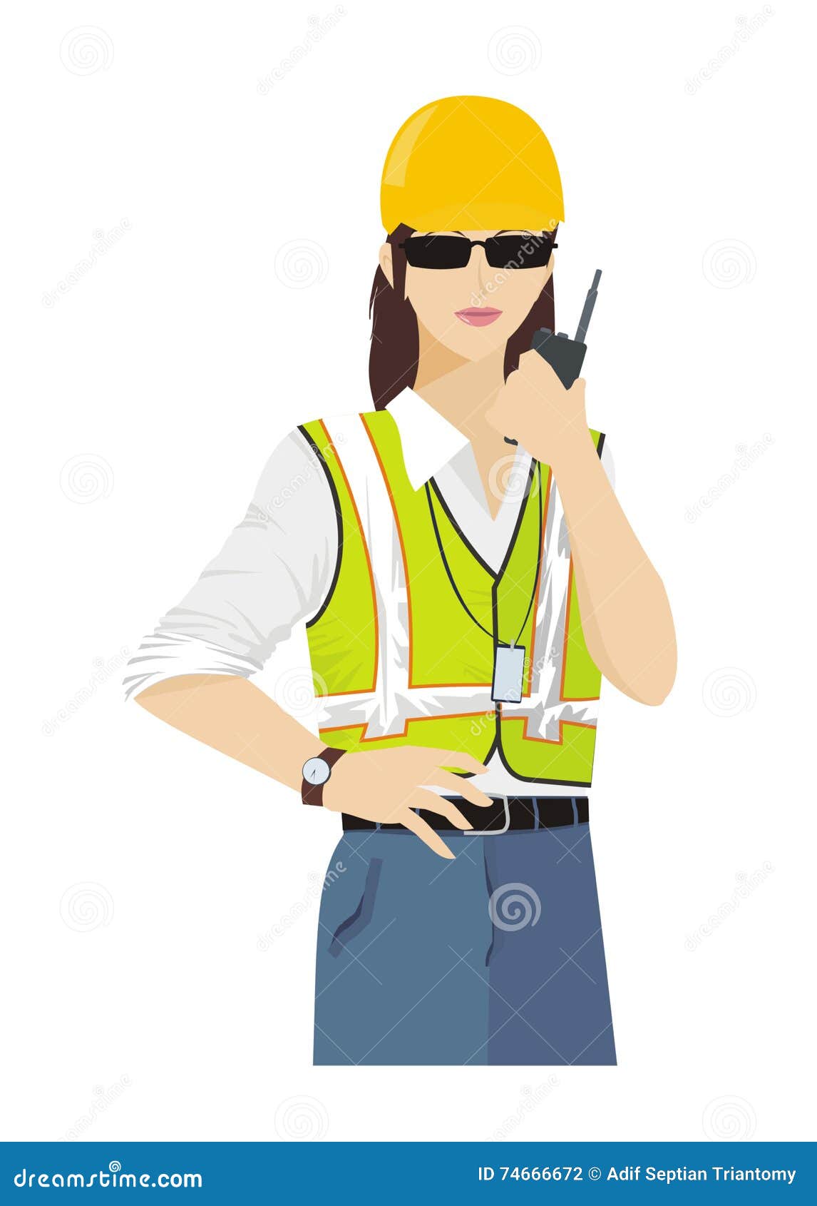Site Manager Workers - Printable Labled Cartoon Vector | CartoonDealer ...