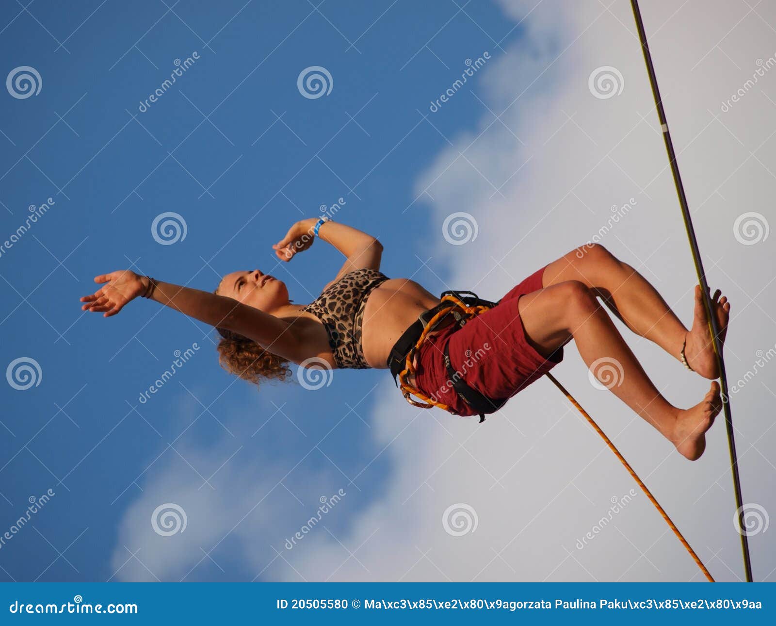 Female Slackliner, Lublin, Poland Editorial Image - Image of ...