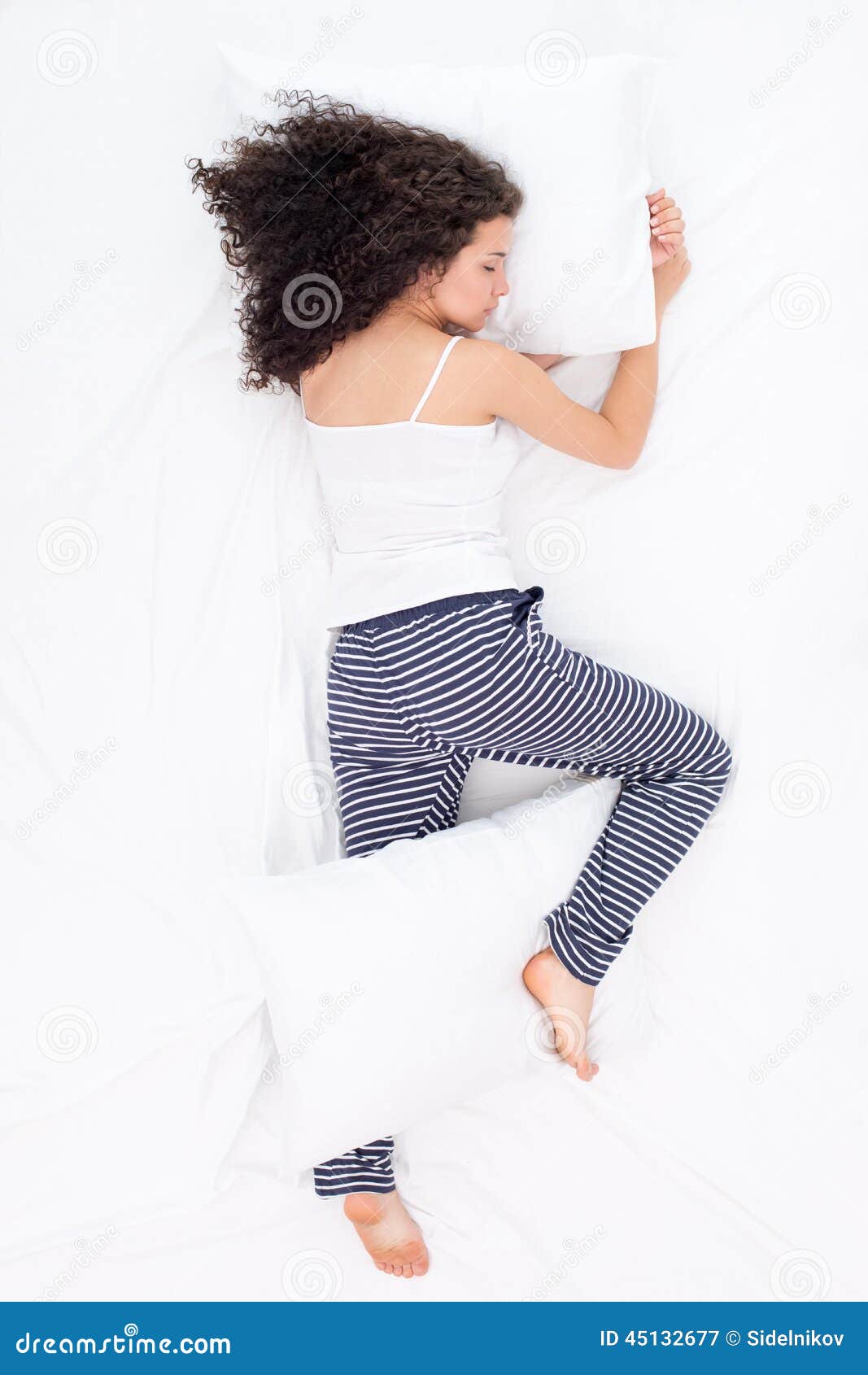 Female sleeping Log pose stock image. Image of beautiful - 45132677