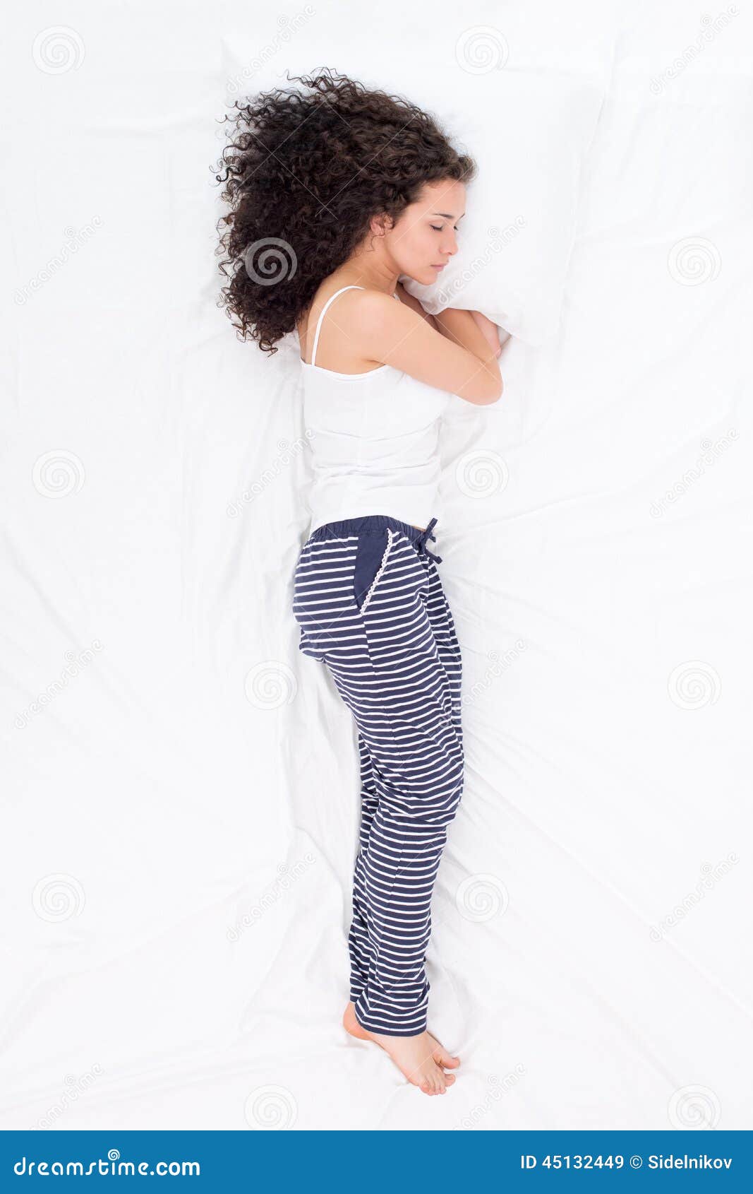 Female Sleeping Yearner Pose Stock Image - Image of tired, scene: 45132449