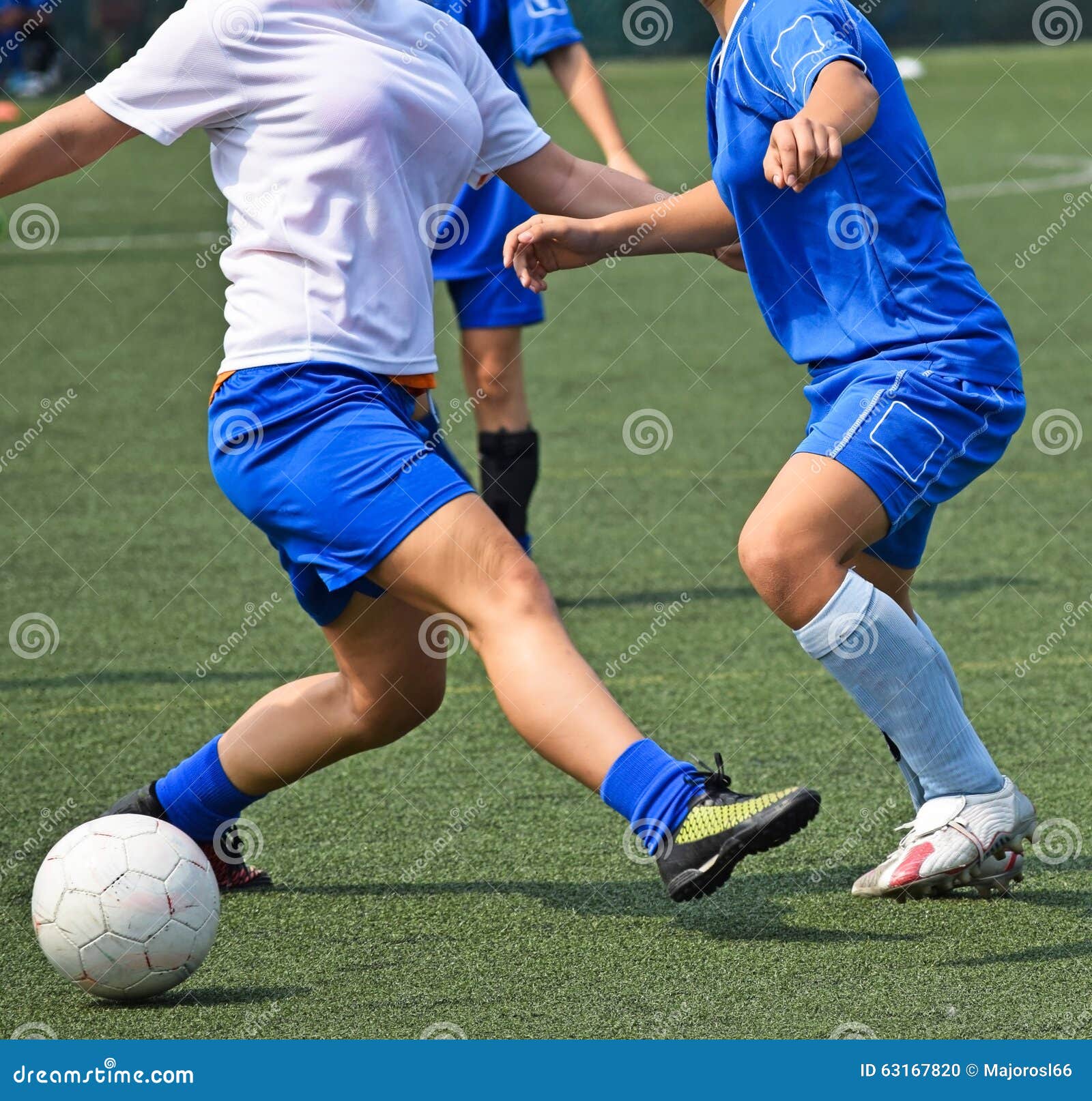 Female soccer match stock photo. Image of outdoors, playing - 63167820