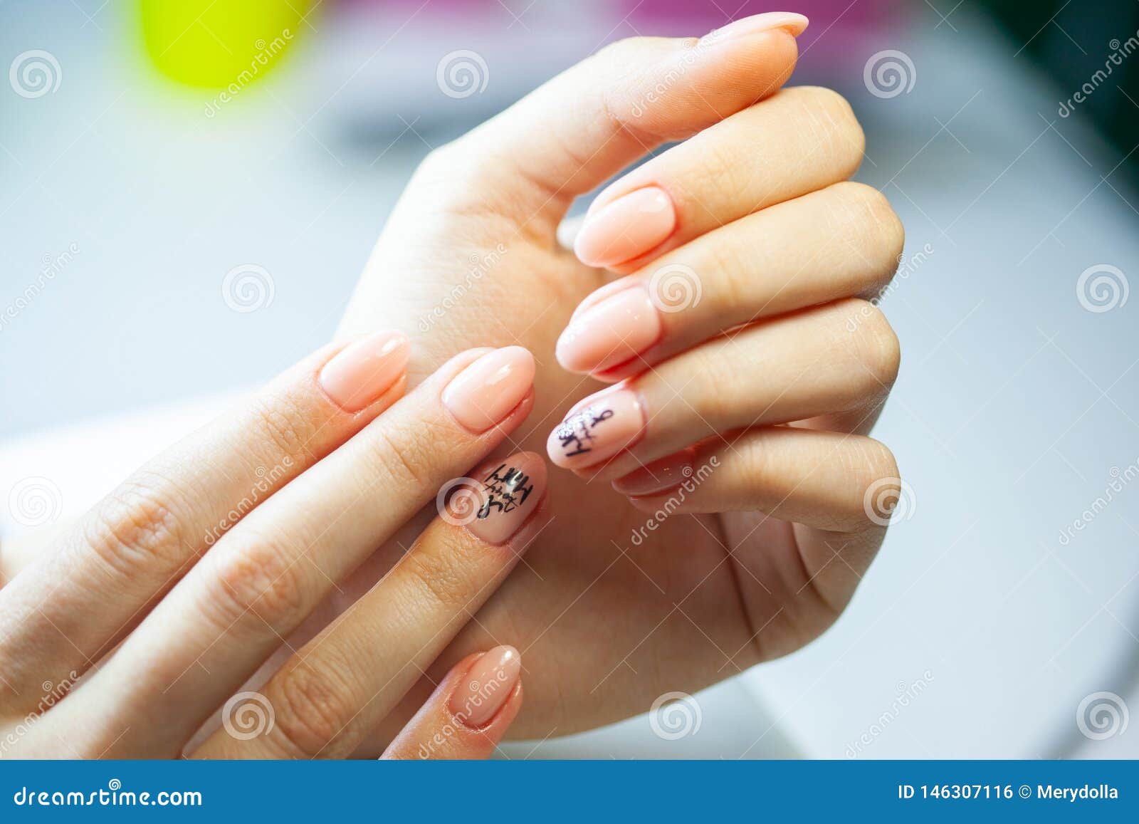 Female soft hands stock photo. Image of manicure, beautiful - 146307116