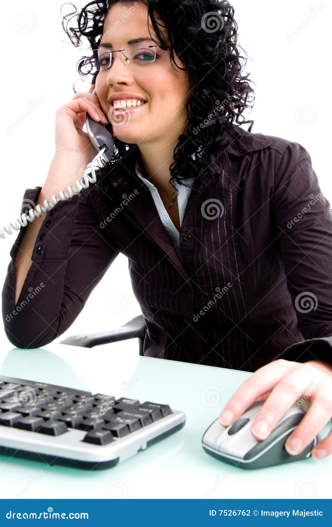 Female Speaking on the Phone Stock Photo - Image of model, pose: 7526762