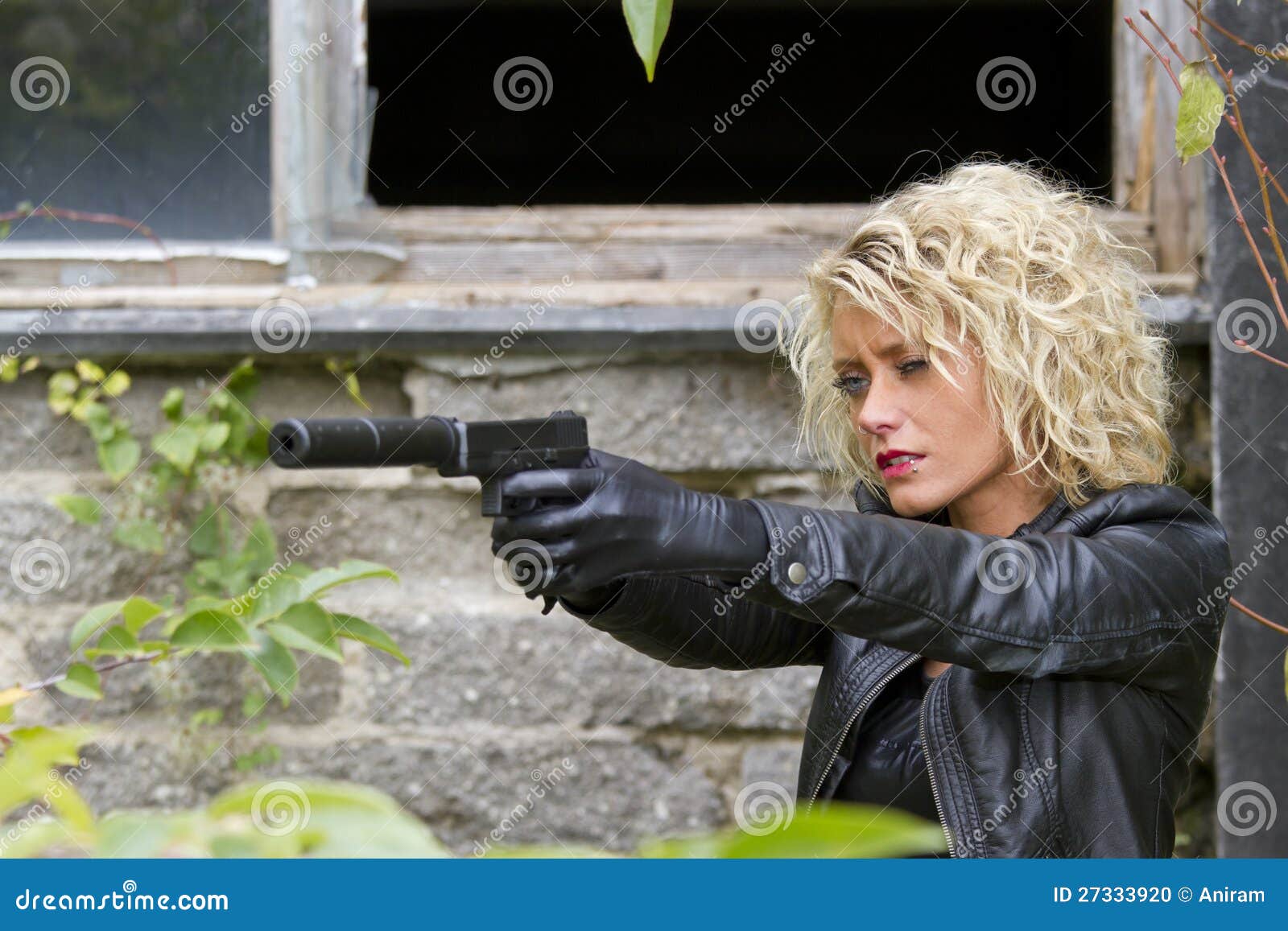 Female Spy with Silencer Handgun Stock Photo - Image of seductive ... Female Spy with Silencer Handgun Stock Photo - Image of seductive ...