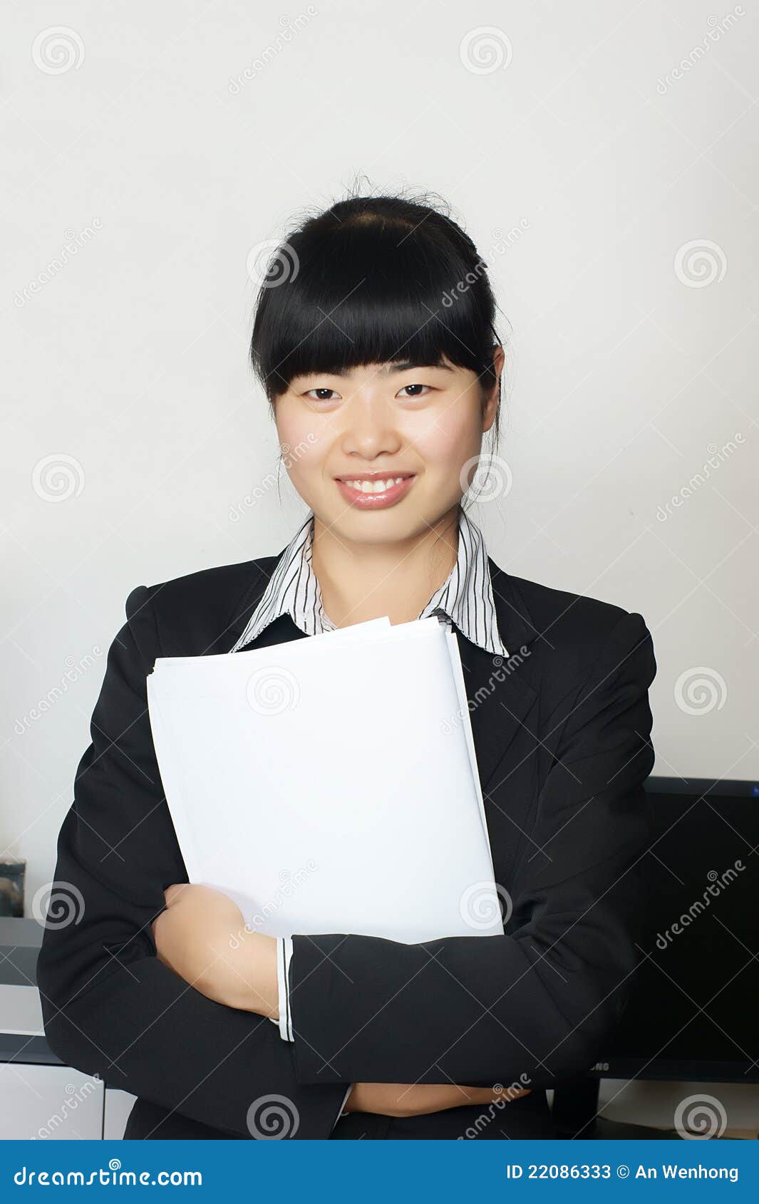 Female staff stock image. Image of happiness, folded - 22086333