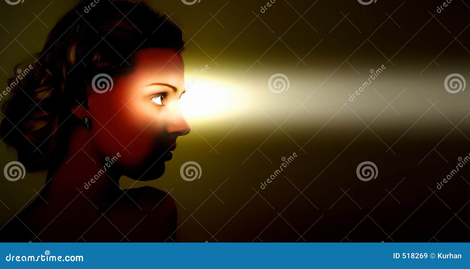 Female stare. stock image. Image of dark, gaze, lips, glare - 518269