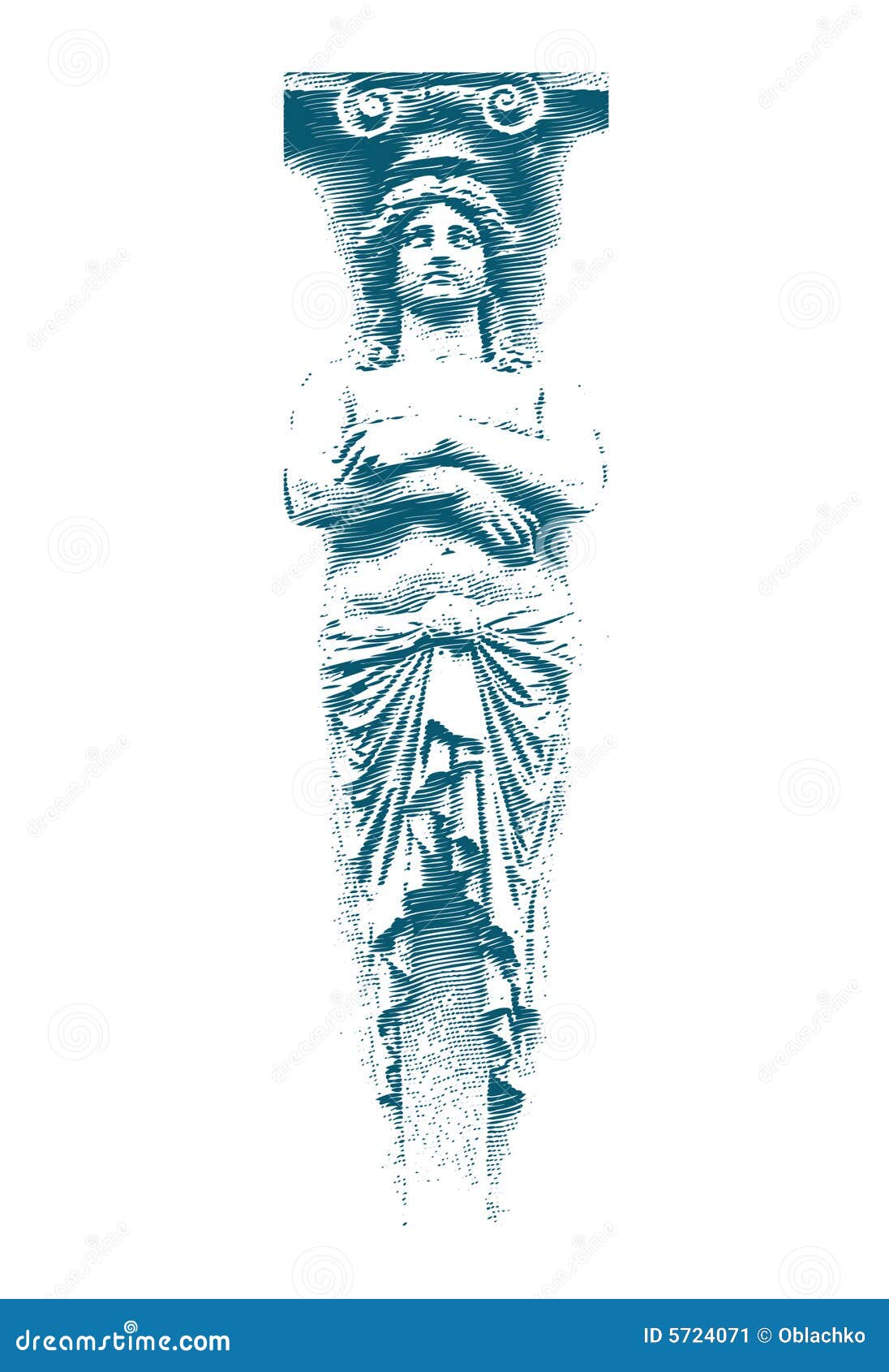 Female statue stock vector. Illustration of classical - 5724071