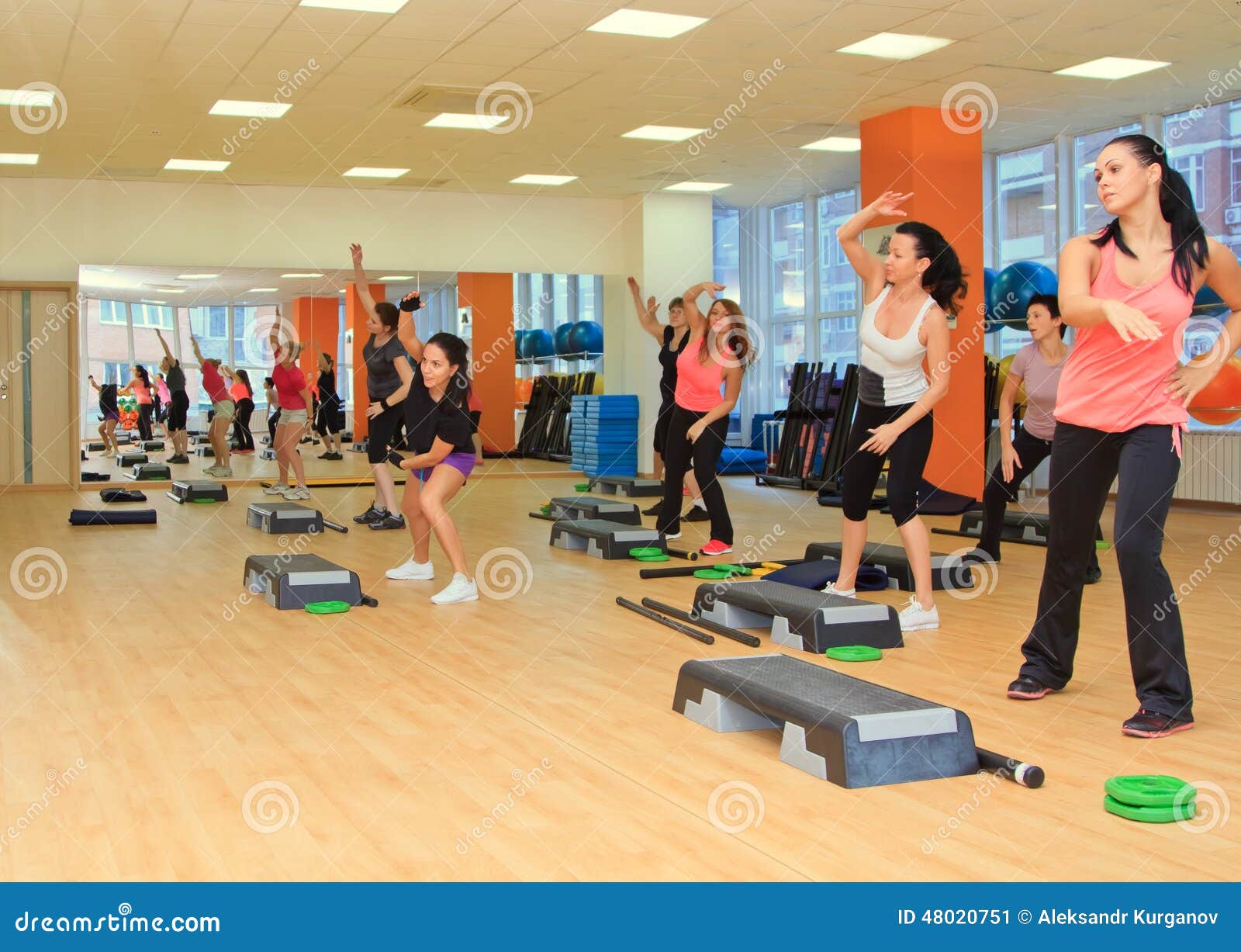 Female on the Step Board during Exercise Stock Image - Image of healthy ...