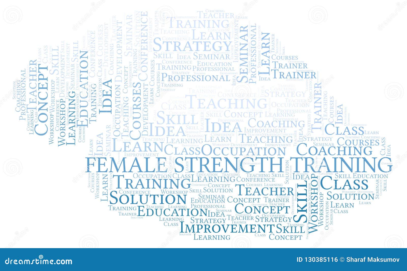 Female Strength Training Word Cloud. Stock Illustration - Illustration ...