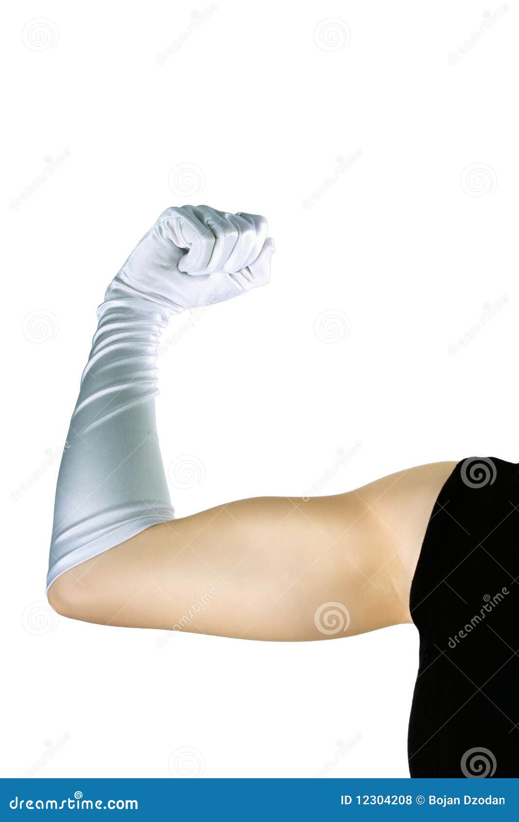 Female Strong Arm Isolated on White Stock Photo - Image of health ...