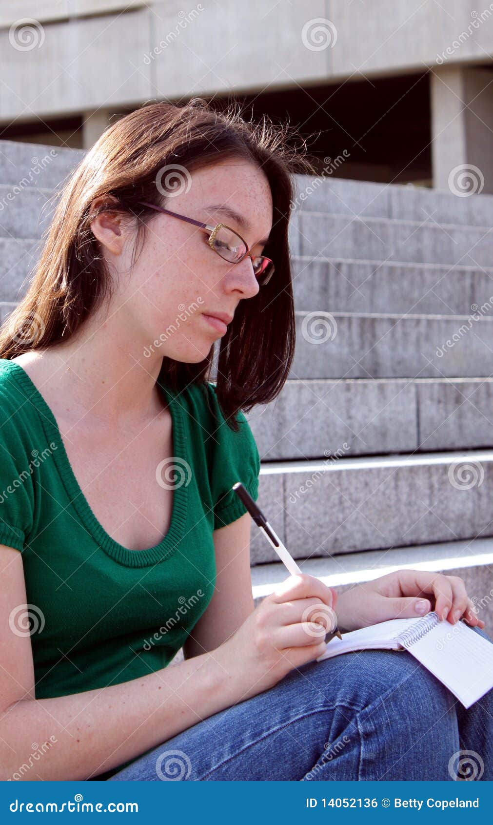 Female student stock photo. Image of teen, serious, studious - 14052136