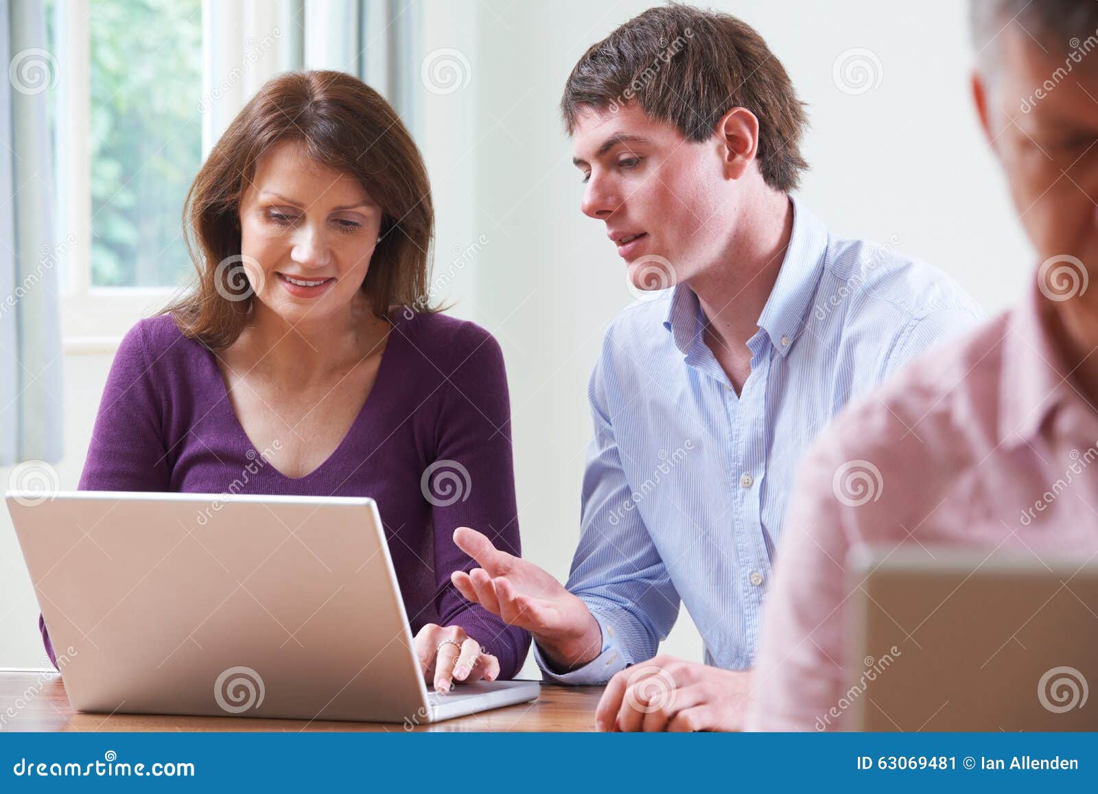 Female Student in Adult Education Computer Class Stock Image - Image of ...